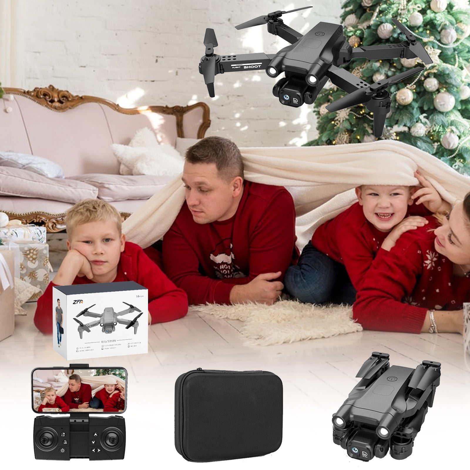 YiBai Drone With 4K HD FPV Camera Remote Control Toys Gifts For Boys ...