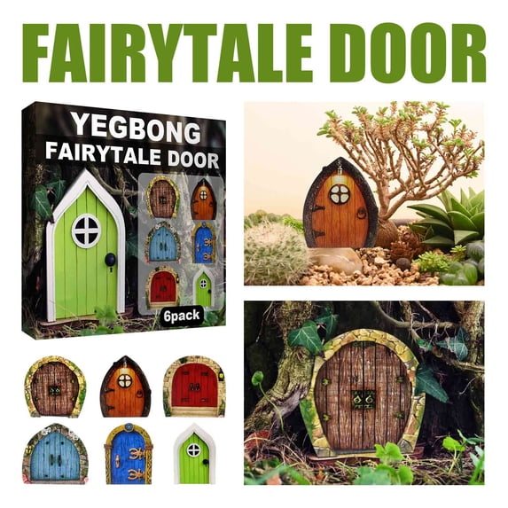 YiBai Flat Print Cottage Wooden Fair Door Kit With Fair Window Keyhole ...