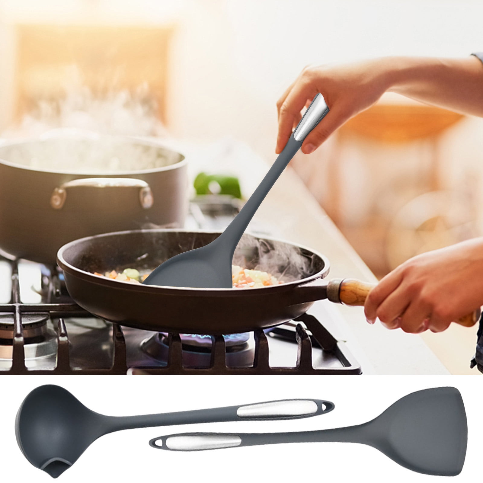 YiBai Food Grade Oil Filter Spoon&Spatula for Non Stick-Temperature ...