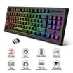 ZIYOULANG M96 Dual Mode Wireless Gaming Keyboard with 2.4G & BT5.0, 90% ...