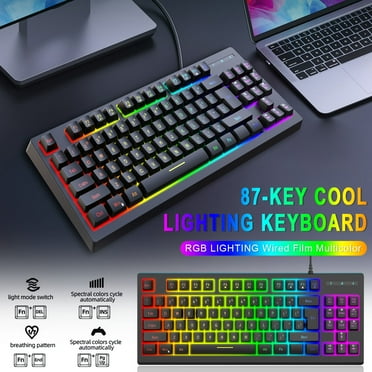 UHM One-Hand Gaming Keyboard, USB Wired, 35 Keys, LED Backlit ...