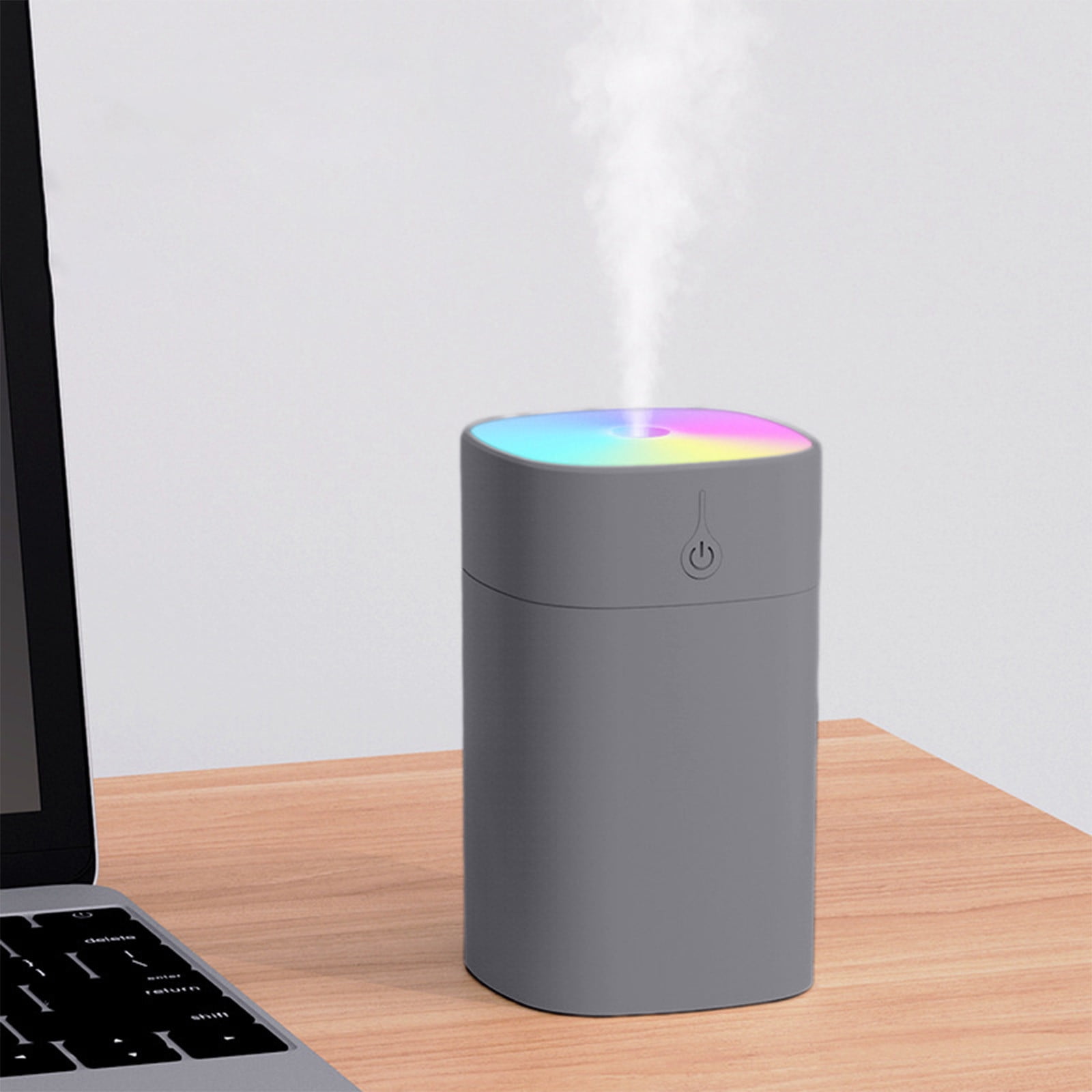 YiBai Gray Humidifiers for Bedroom, Small Portable Desktop Isolation ...