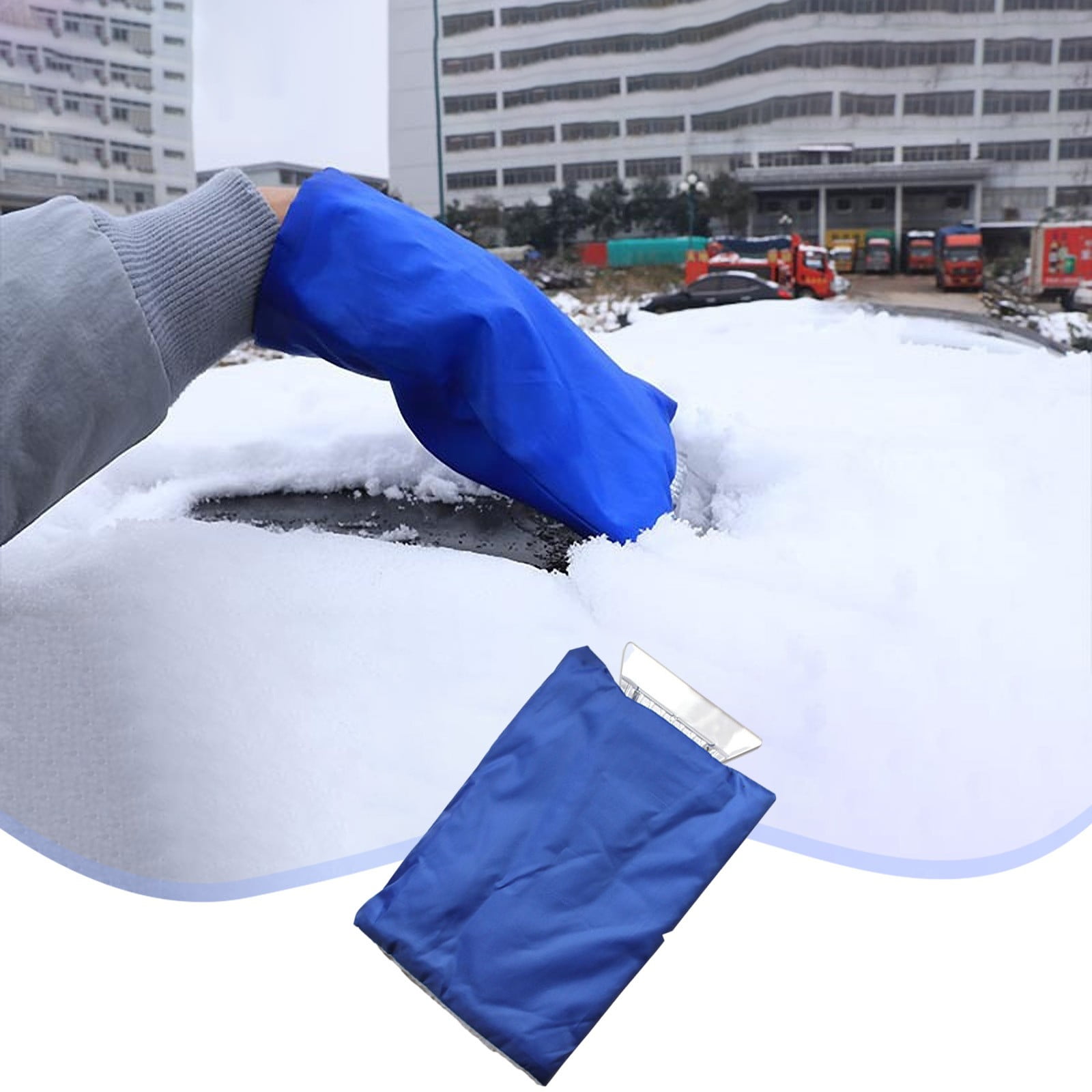 YiBai Ice Scraper Mitt with Glove for Car Windshield Snow Scraper ...