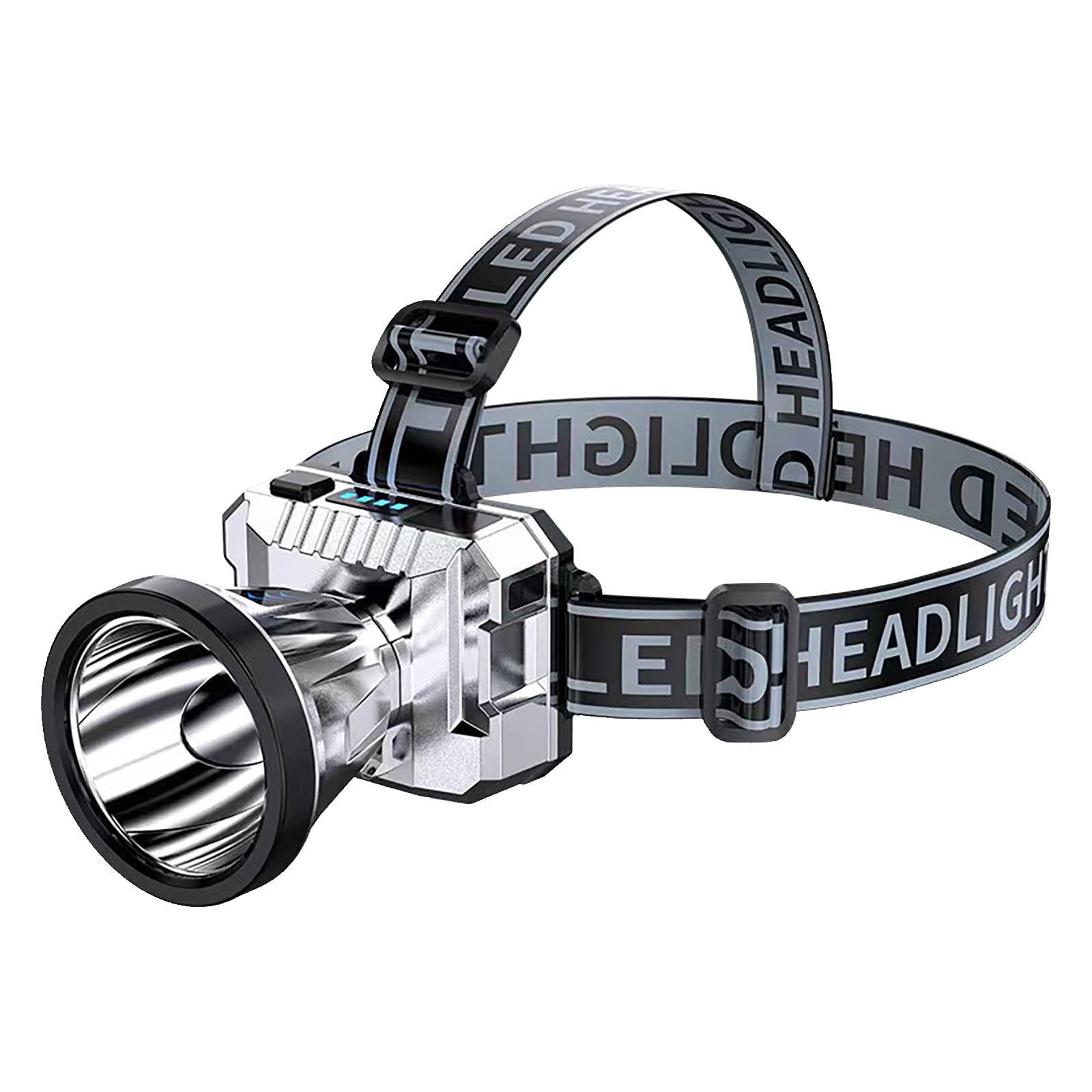 YiBai LED Red Blue And White Strong Light Headlights Digital Display ...