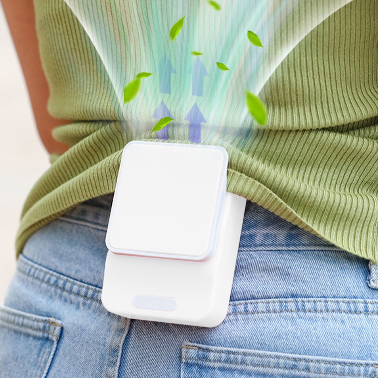 YiBai Lanyard Fan 3 Speed Modes USB Rechargeable Low Noise Mini Desk ...