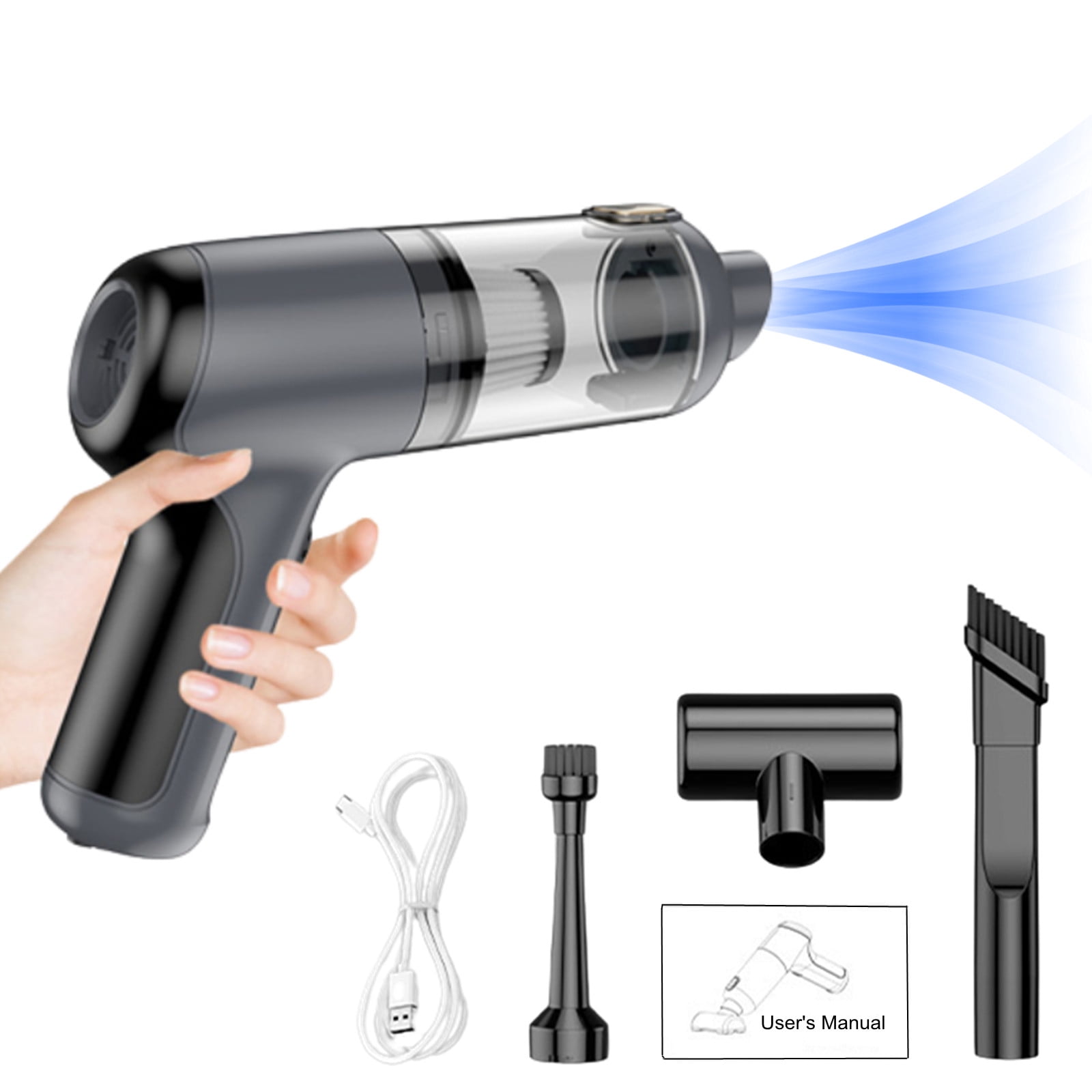 YiBai Mini Vacuum, Wireless Handheld Car Vacuum Cleaner Rechargeable ...