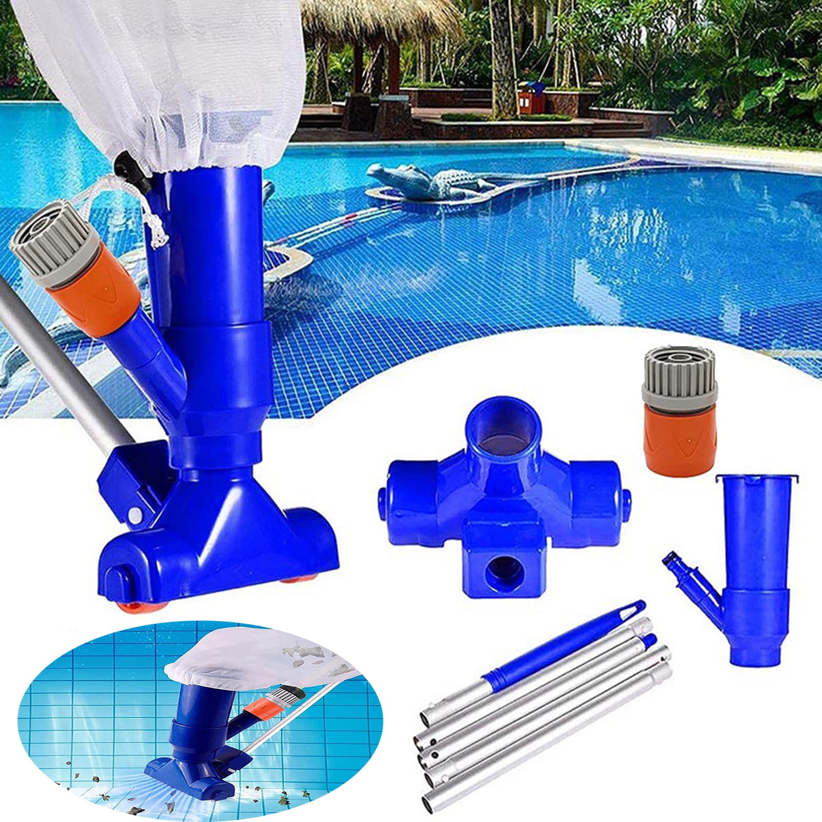 YiBai Portable Swimming Pool Vacuum Cleaner Leaf Rake Mesh Frame Net ...
