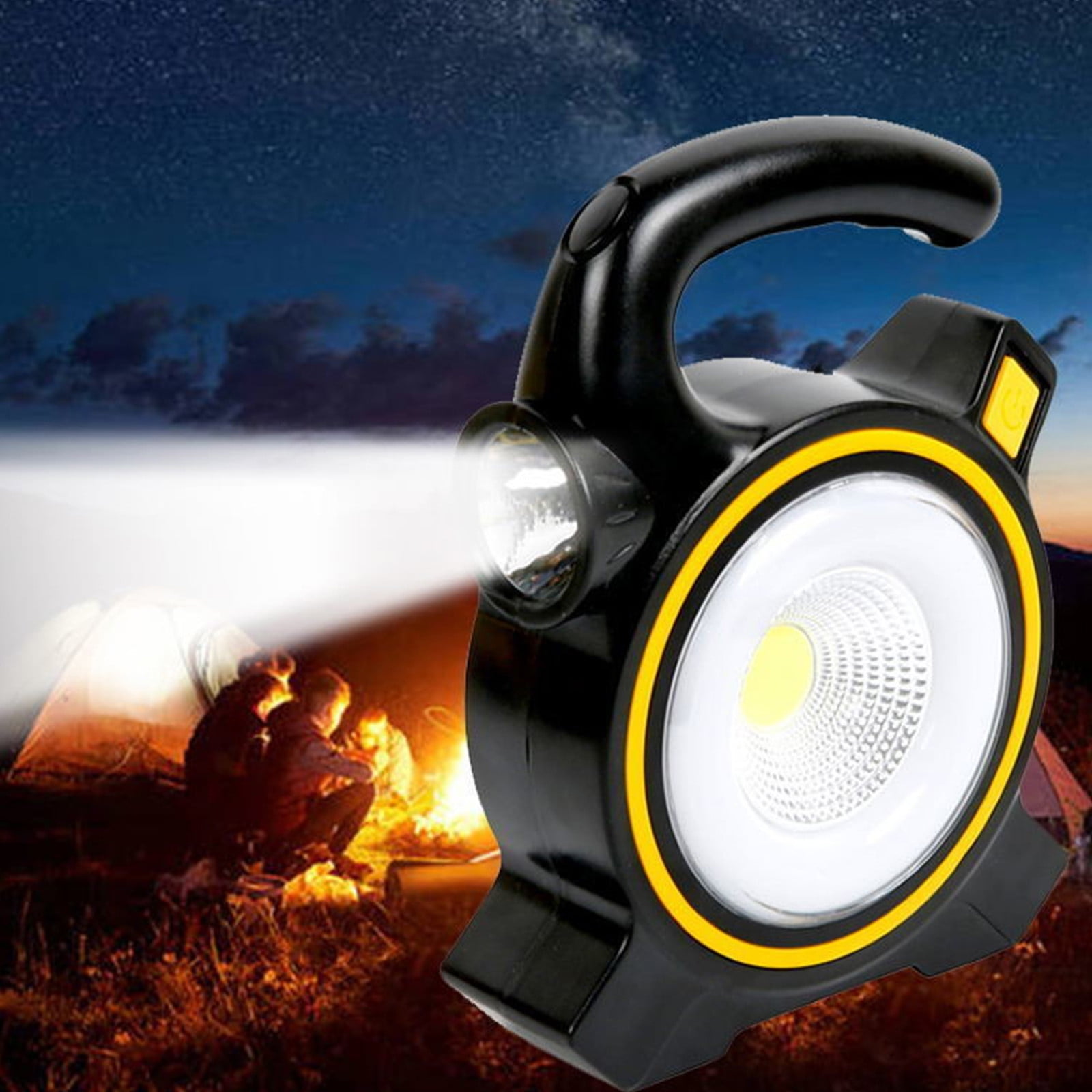 YiBai Rechargeable Outdoor Portable Lamp Flashlight Solar COB Camping ...