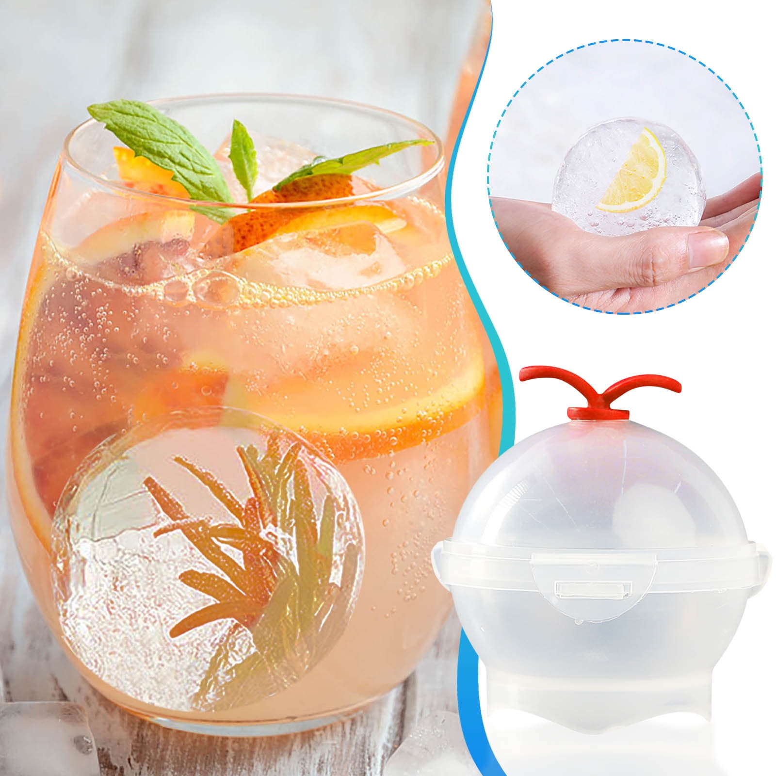 YiBai Red Ice Spherical Self Made Round Ice Refrigerator Ice Box Ice ...