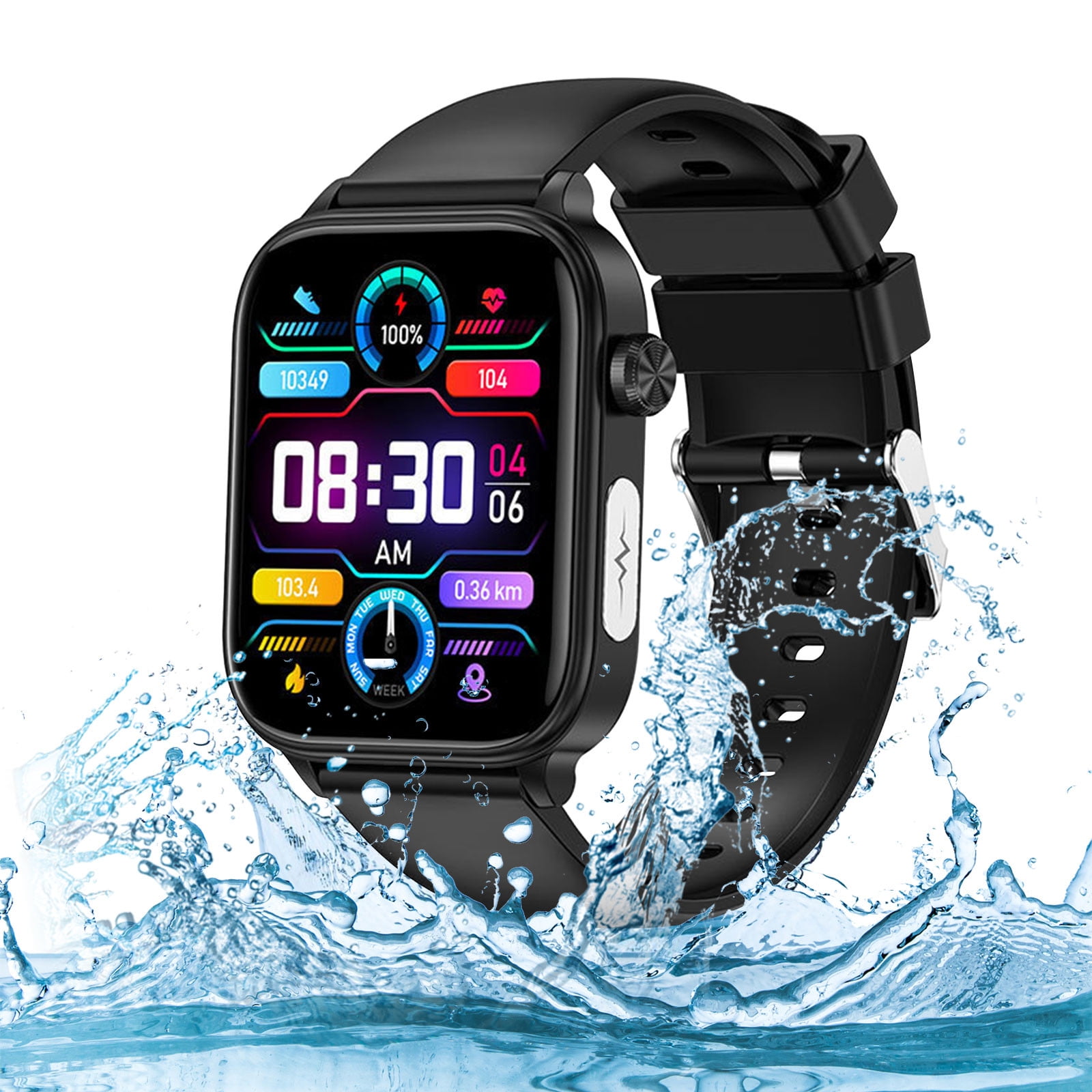 YiBai Smart Watch Bluetooth Talk Heart Meter Step Distance Voice ...