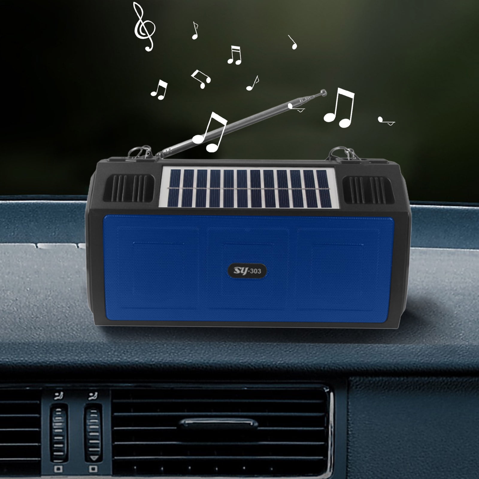 YiBai Solar Powered Sound System With Illuminated FM Radio Outdoor ...