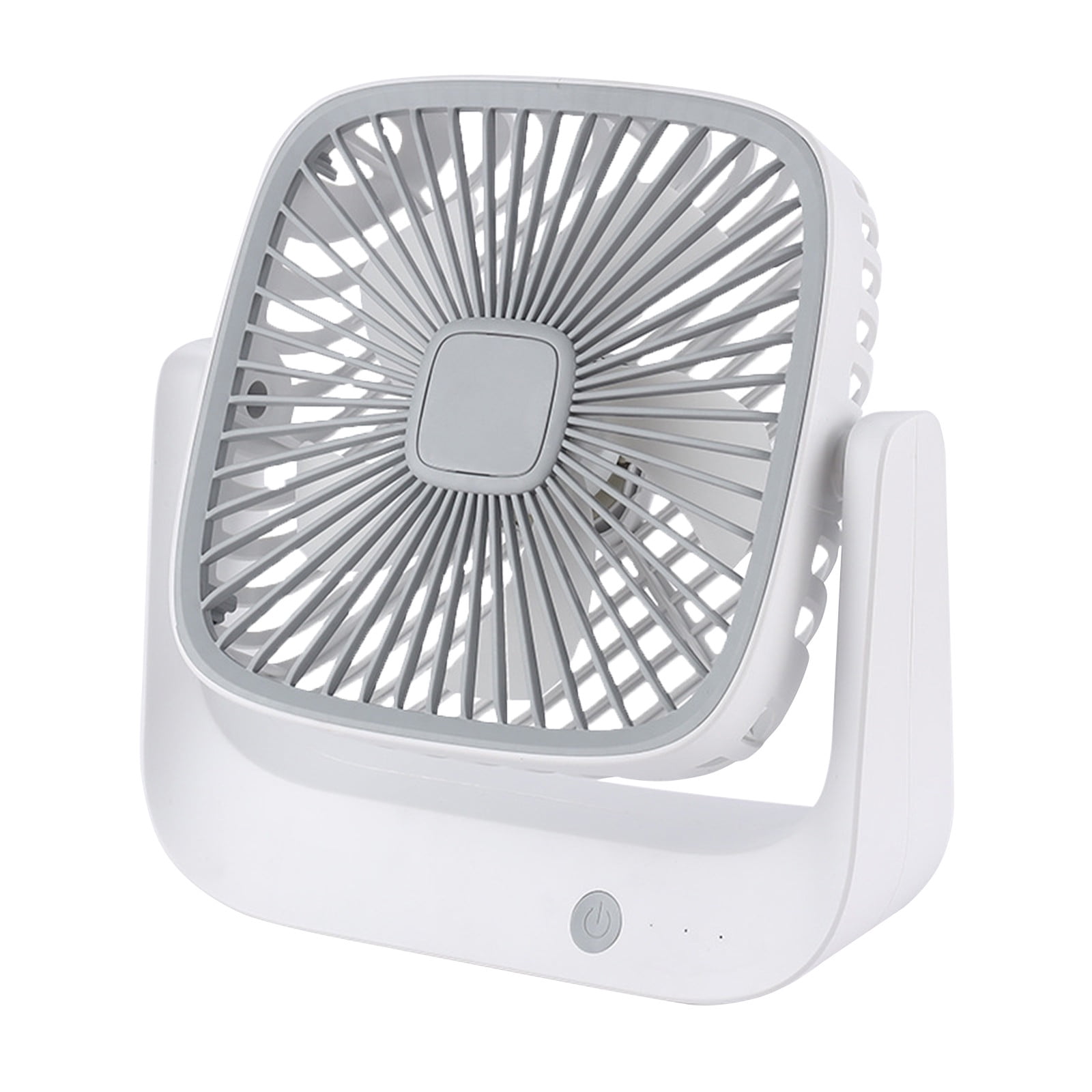 YiBai USB Charging Silent Desktop Portable Large Wind Fan, White #N ...