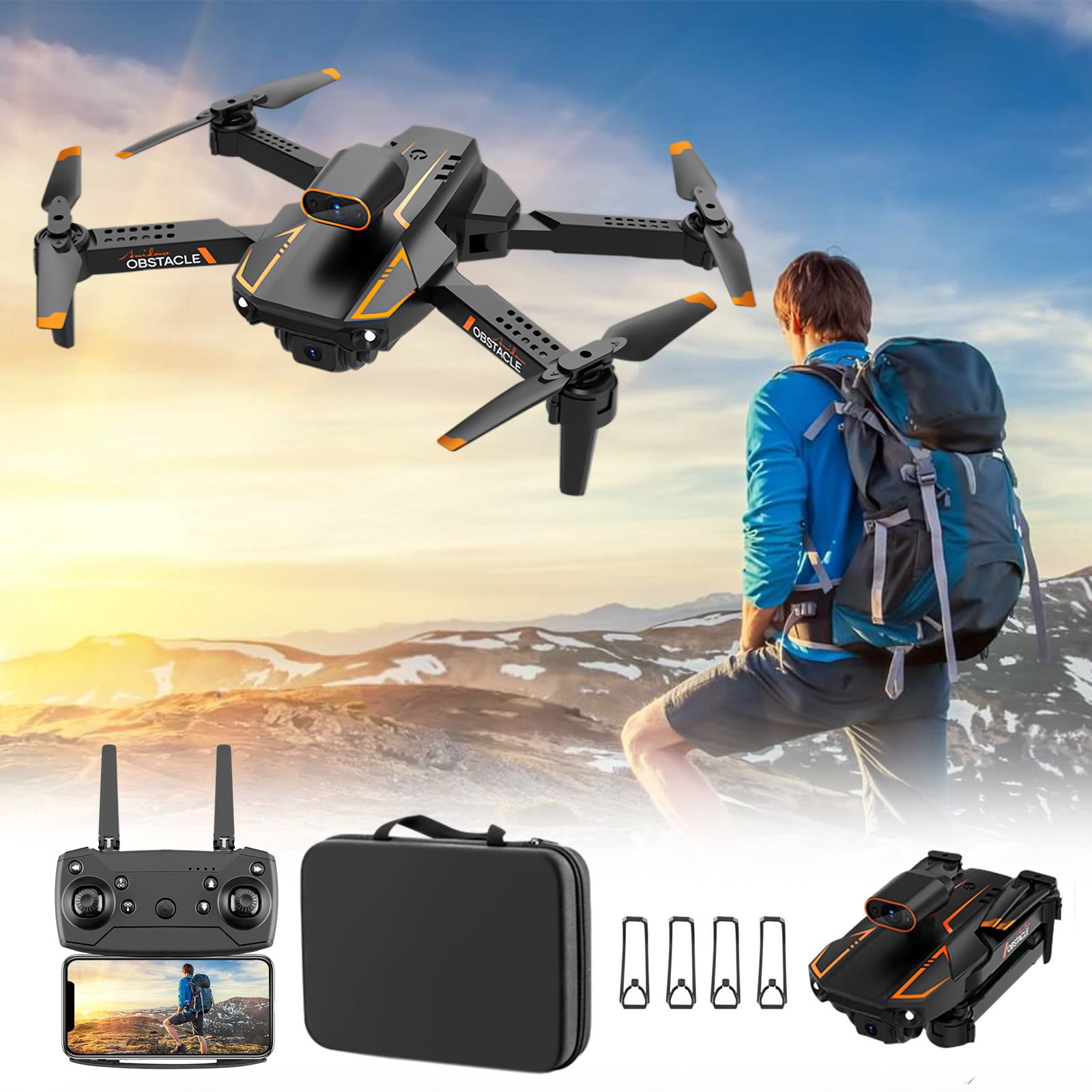 YiBai WiFi FPV Drone With 1080P HD Camera Altitude Hold Mode Foldable ...
