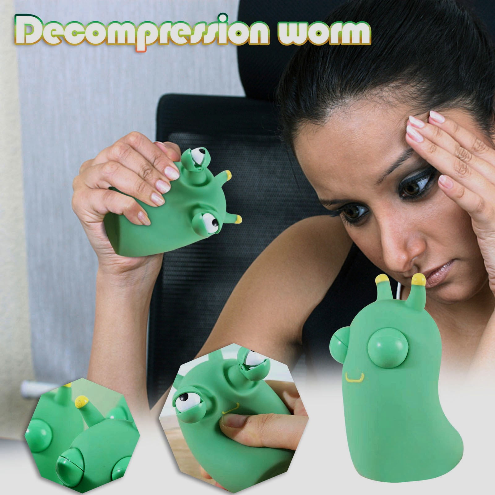YiBai Worm Stress Toy Cute Animal Funny Decompression Toys For Adults ...