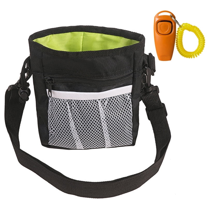 YiFrZour 2 Pack Pet Training Hands-Free Snack Bag with Clicker Dog ...