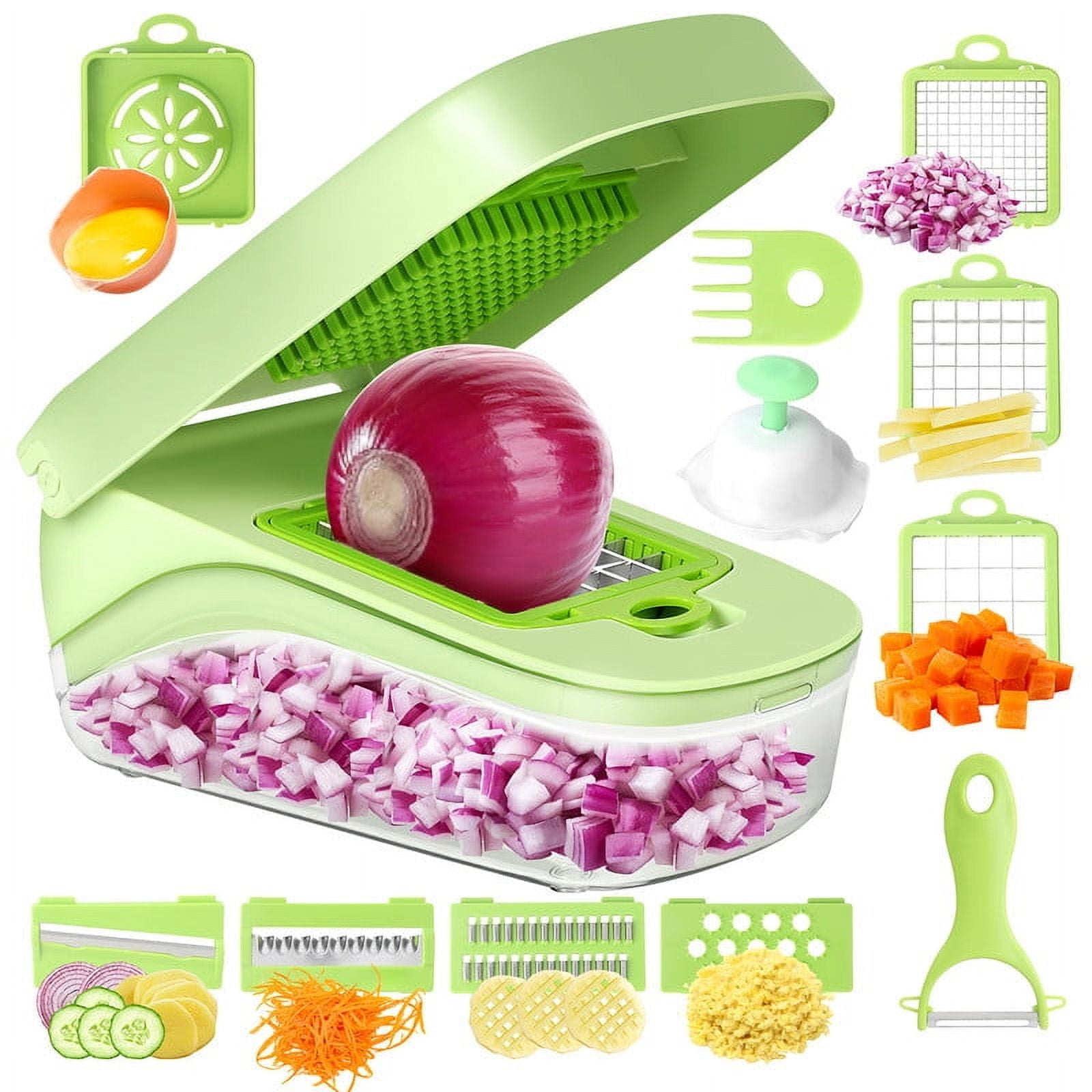 YiFrZour Vegetable Chopper Multifunctional 12 in 1 Vegetable Chopper ...