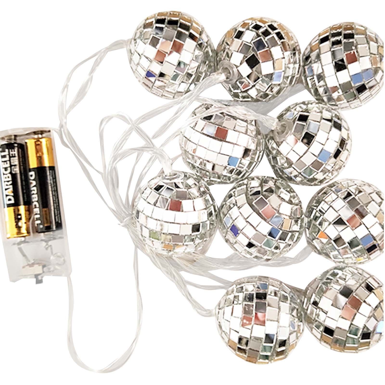 YiFudd 10 LED Disco String Lights, Mirror Ball for Indoor Outdoor Party ...