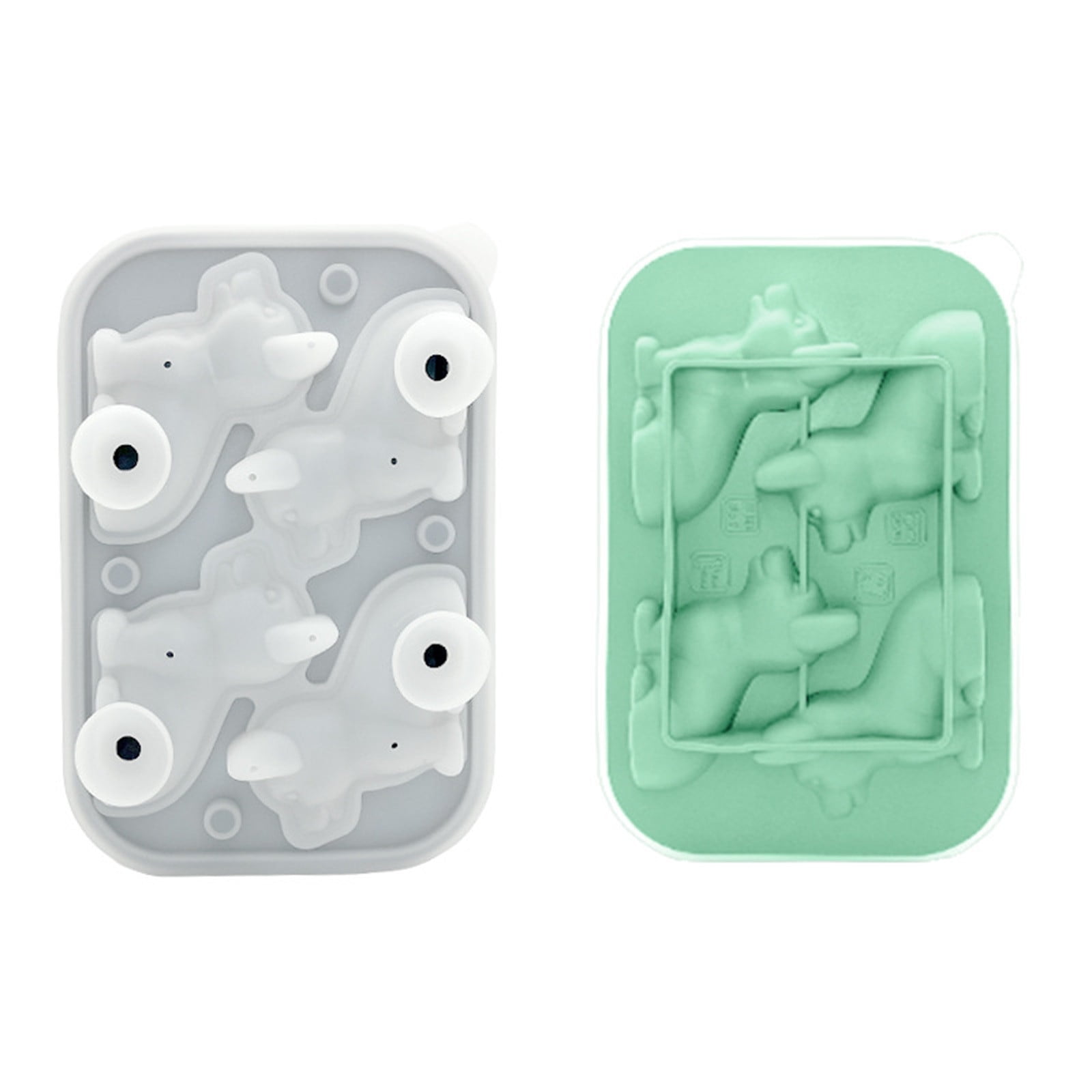 YiFudd 2024 New Ice Cubes Maker 4 Hole Ice Cubes Molds Ice Box Small ...