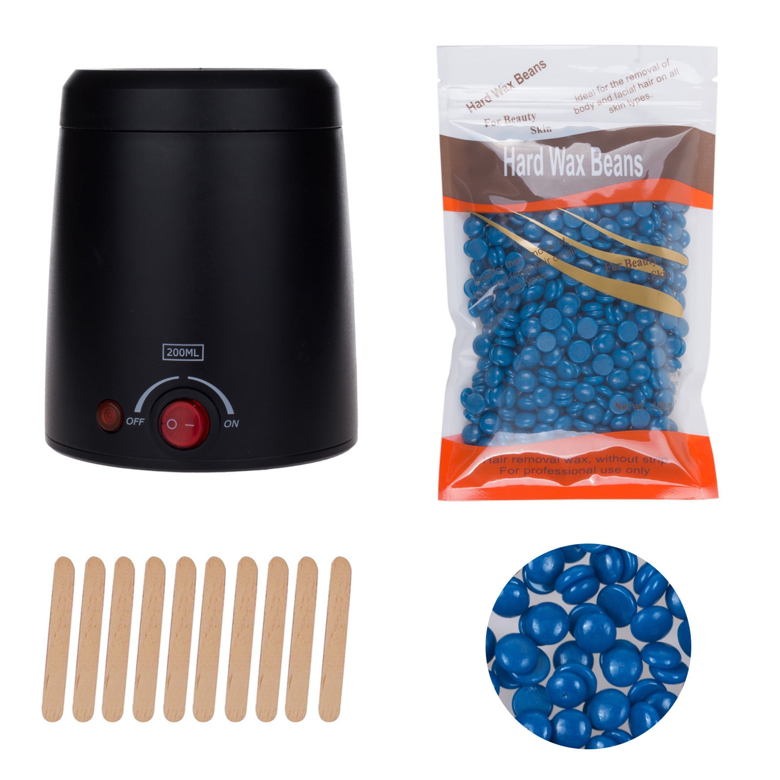 YiFudd Hair Removal Wax, 200cc Wax Melting Machine Set Hot Wax Machine ...