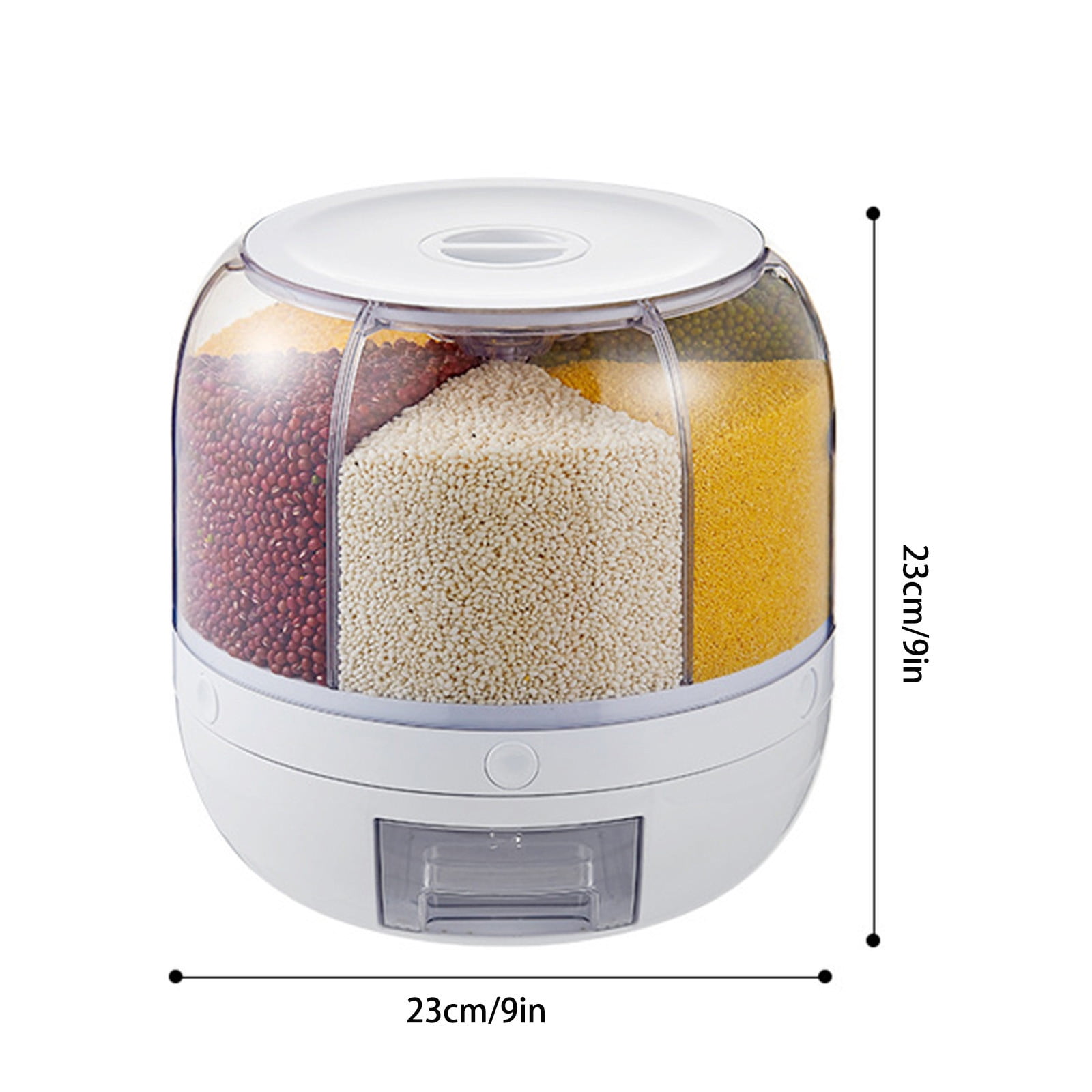 YiFudd Six Rotating Rice Bucket Kitchen With Lid Sealed And Proof ...