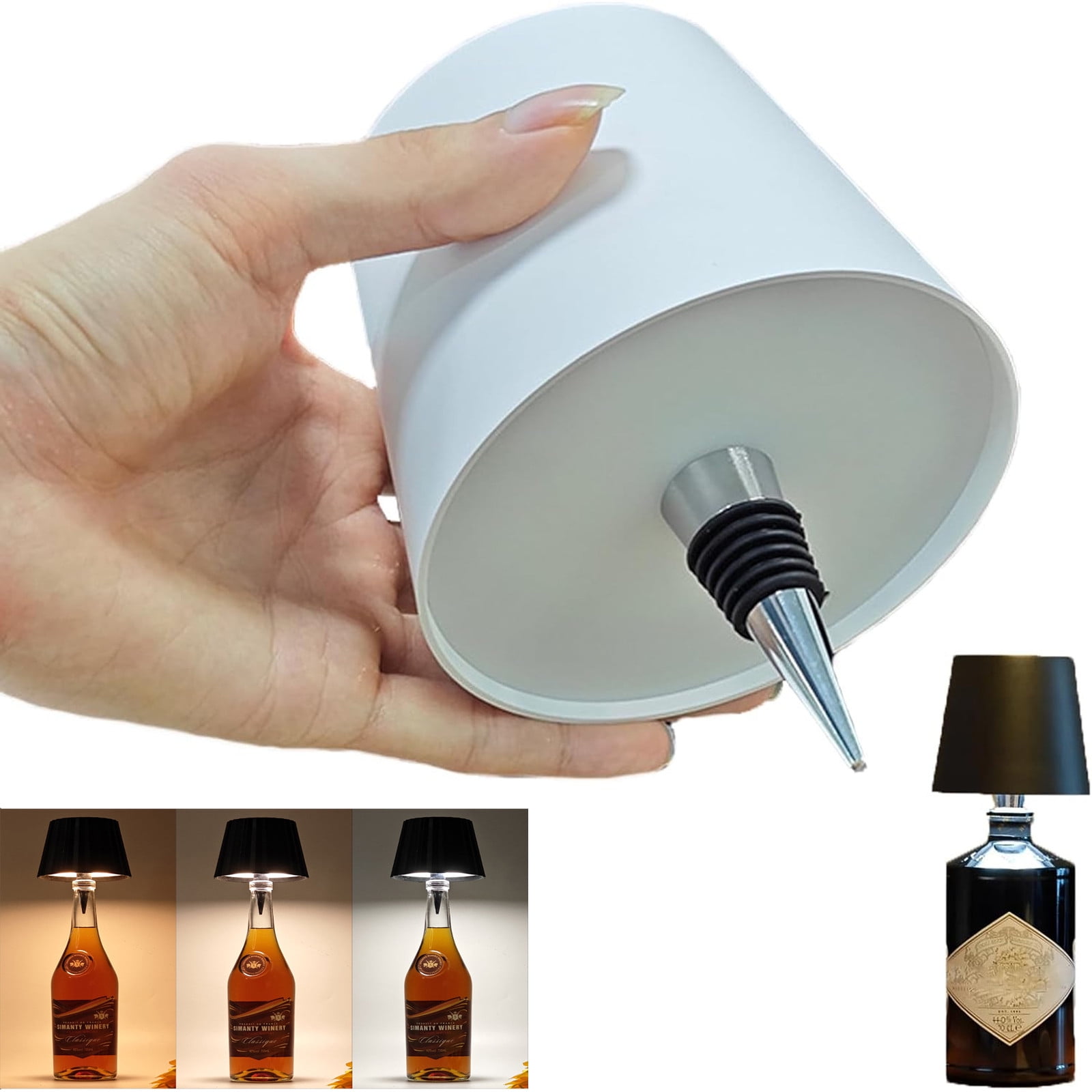 Pridola Wireless Bottle Lamp, Waterproof with 3 Modes, RGB Touch Control, Rechargeable - Walmart.com