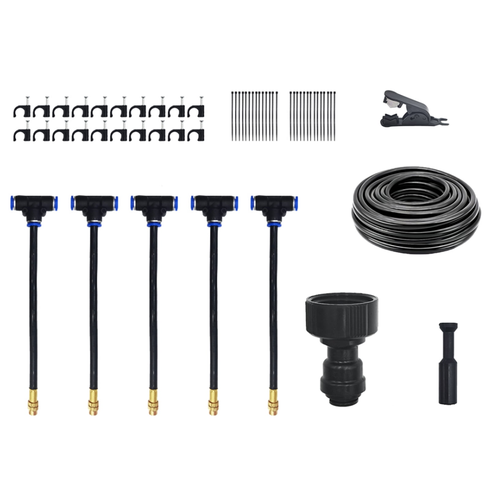 YiJin 5M Garden Irrigation System Watering Hose with Adjustable 360 ...