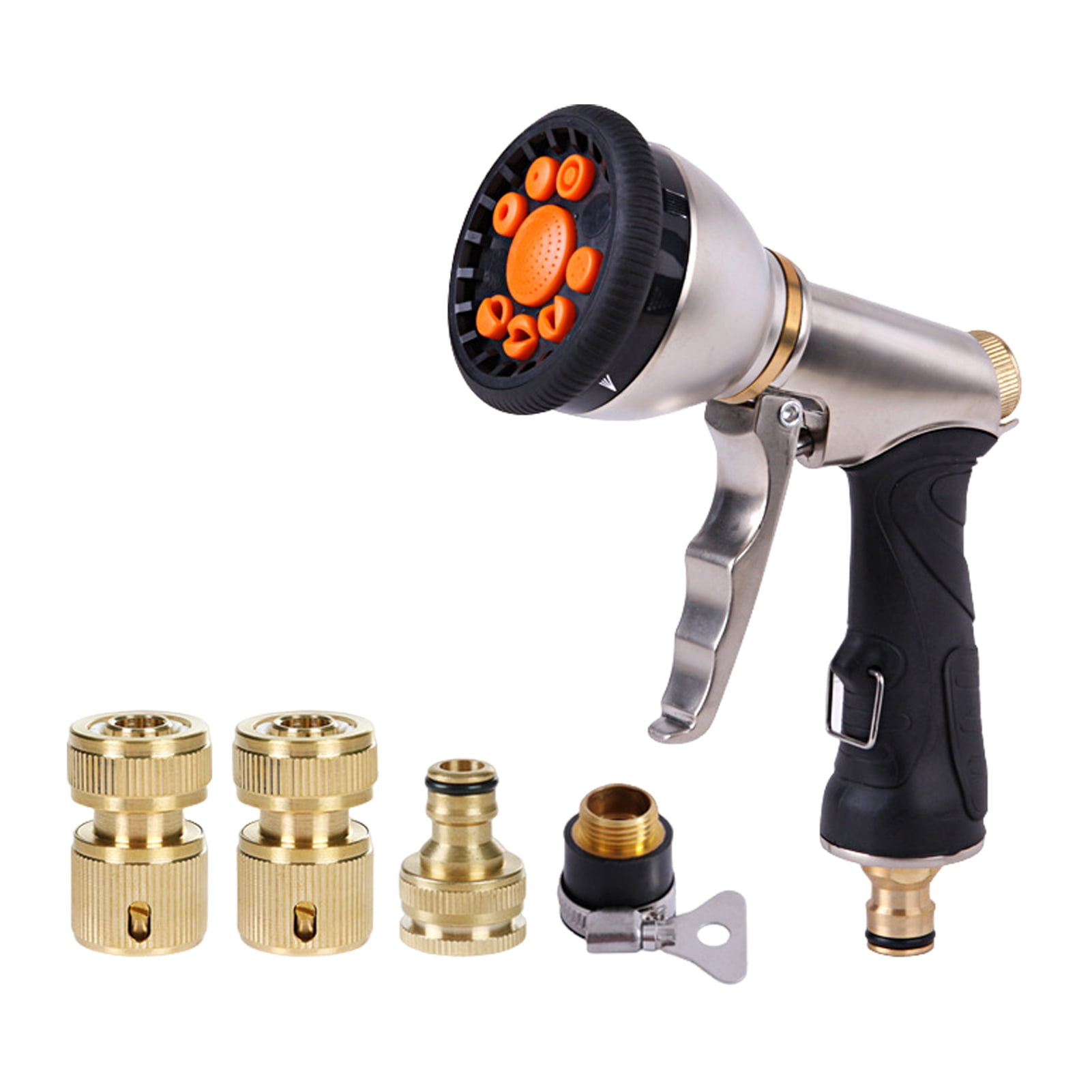 YiJin Handheld Hose Nozzle 9 Adjustable Patterns Hose Spray Nozzle ...