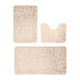 YiJuHui 1 Pcs Bathroom Rugs Sets 3 Piece, Soft Absorbent Chenille Bath ...