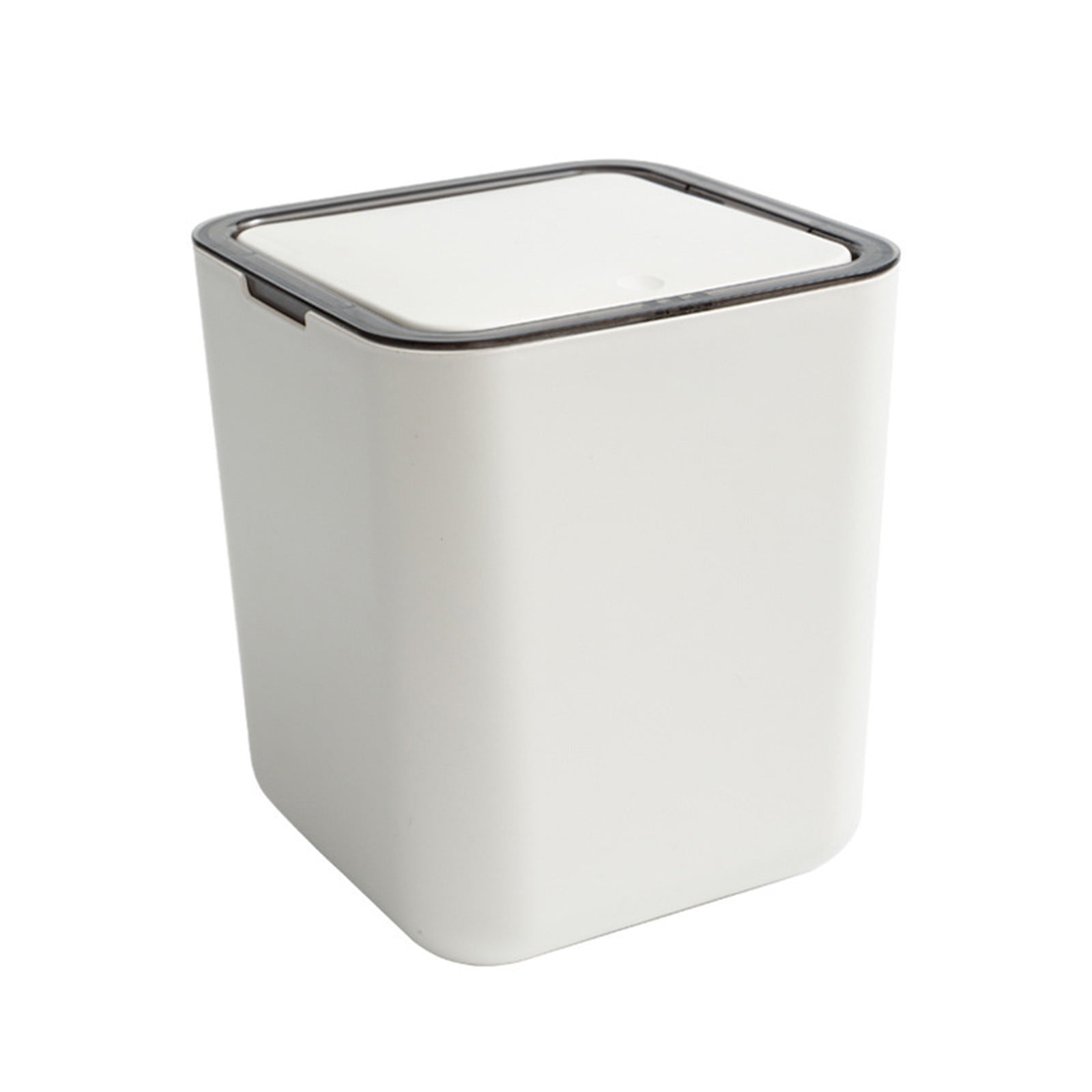 YiJuHui 1pcs Mini Trash Can with Push-Button Lid, Small Plastic Waste ...