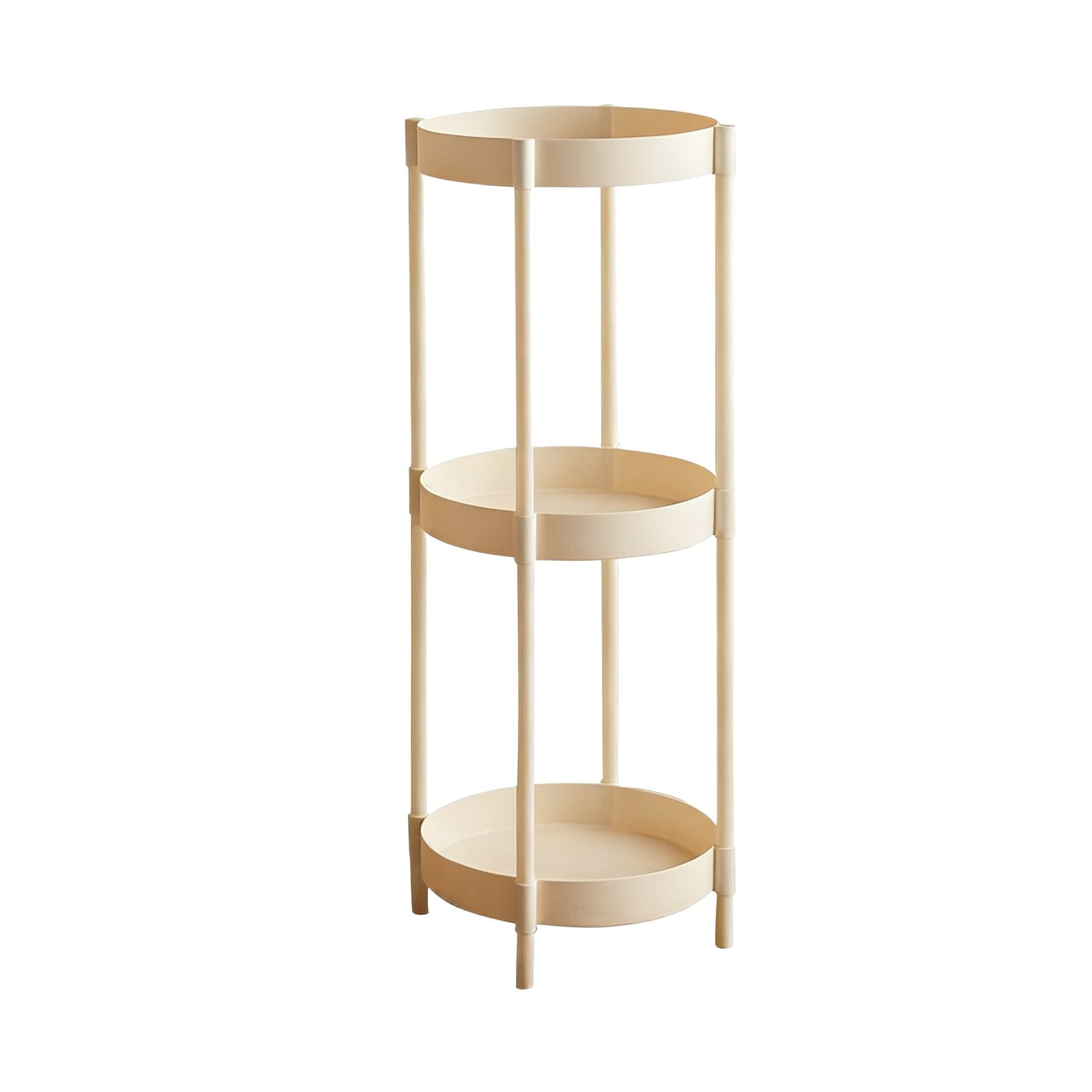 YiJuHui 1pcs Sturdy Plastic End Table with 2-Tier Storage, Modern Side ...