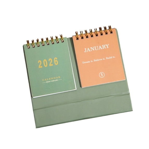 YiJuHui 2pcs 2026 Desk Calendar with Motivational Quotes, Daily Planner ...