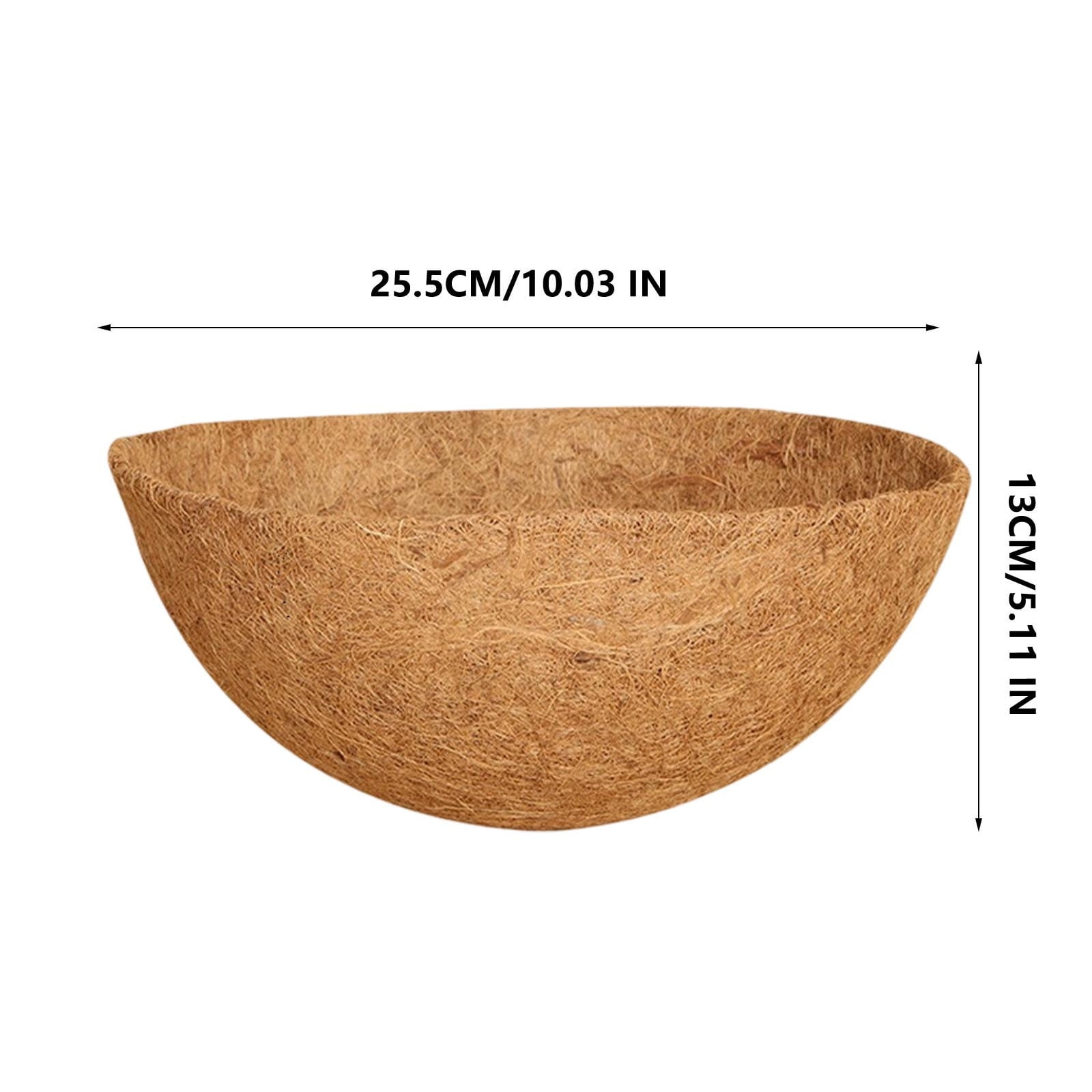 YiJuHui 2pcs Natural Coir Hanging Basket Liners - Breathable Plant Pot ...
