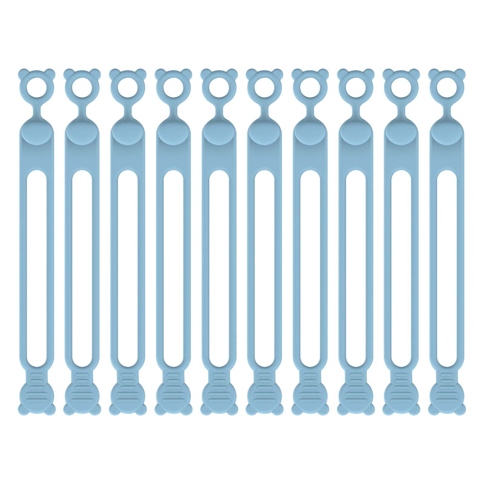 YiJuHui 30pcs Silica Gel Cable Organizer Self-Fastening Cord Management ...