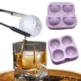 YiJuHui 4 Cavity Golf Ball Ice Cube Mold, Silicone Sphere Ice Tray for ...
