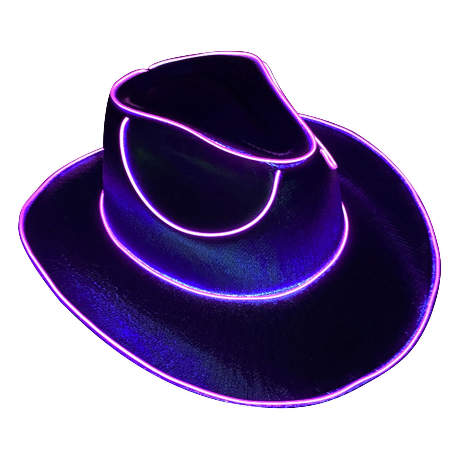 YiJuHui 4pcs Neon Sparkly Glitter Space Cowboy Hat - Fun Metallic ...