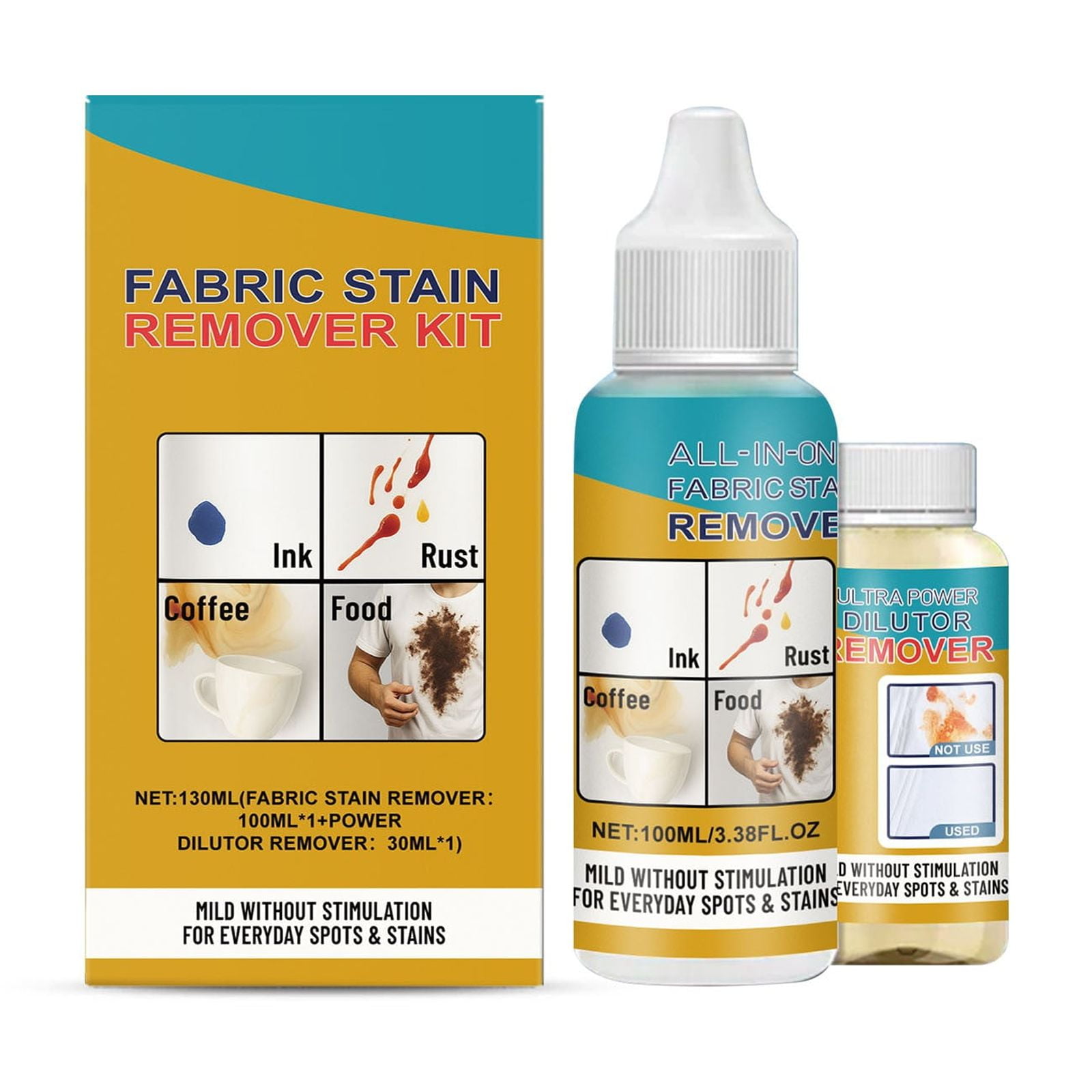 YiJuHui 4pcs Powerful Stain Remover Spray - Advanced Formula for Clothes & Fabrics, Mess-Free ...