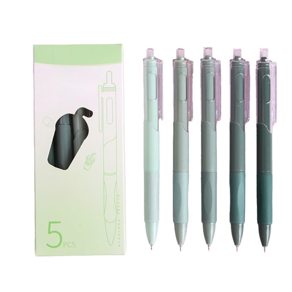 YiJuHui 5pcs Gel Pens, Quick Dry Black Ink Fine Point Smooth Writing ...