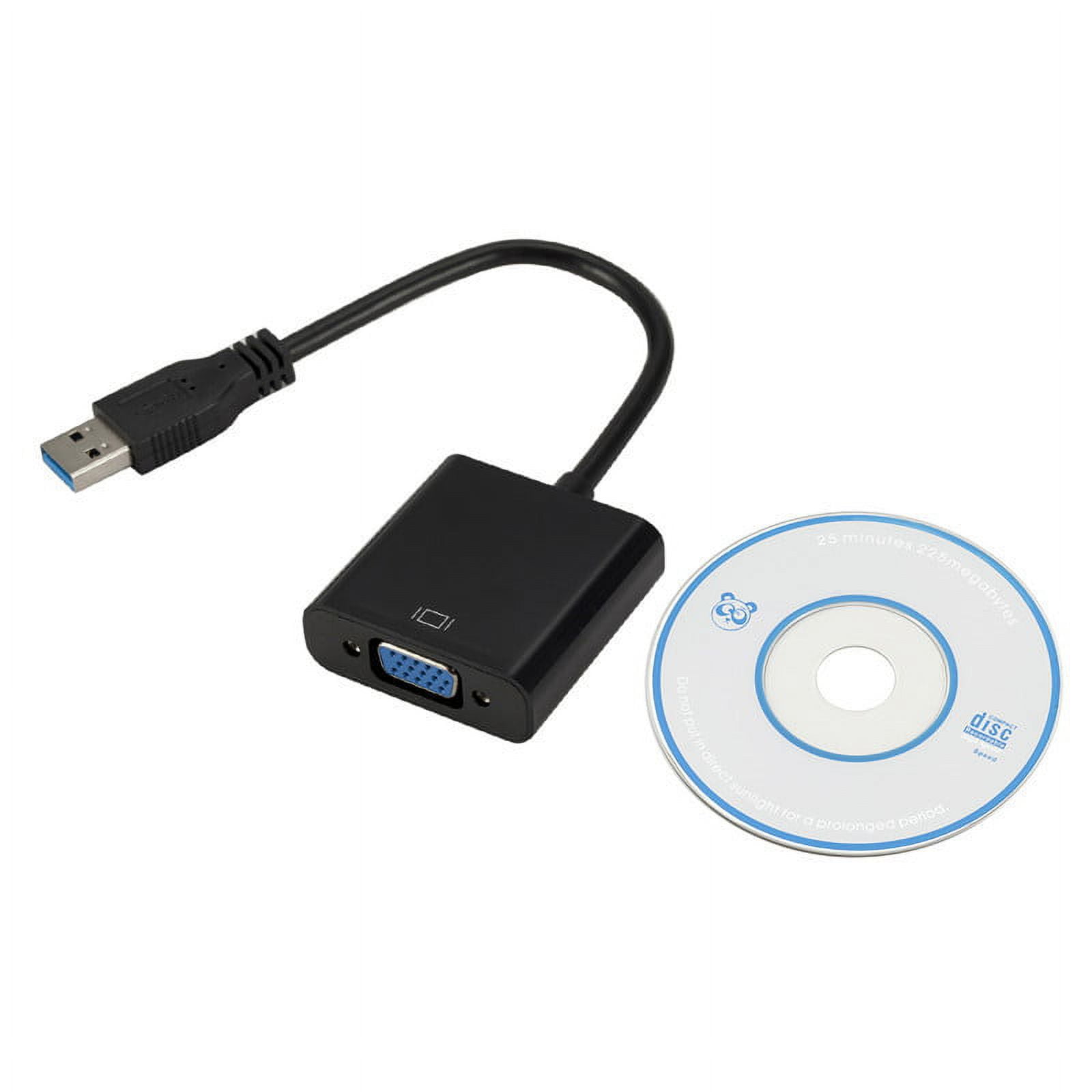 YiLBX USB to VGA Adapter, USB 3.0 Male to VGA Female Converter Video ...