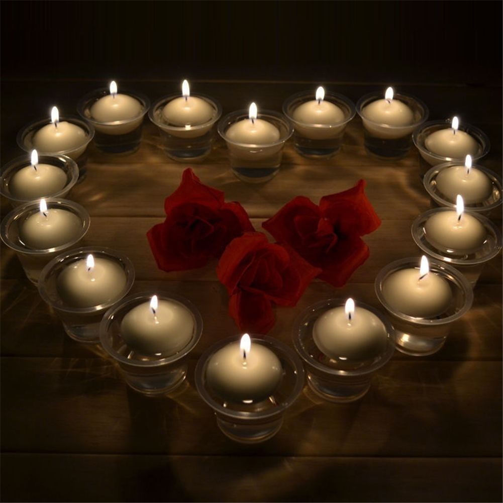 YiLvUst 10Pcs/Lot Romantic Floating Candles Round Shape Water Floating ...
