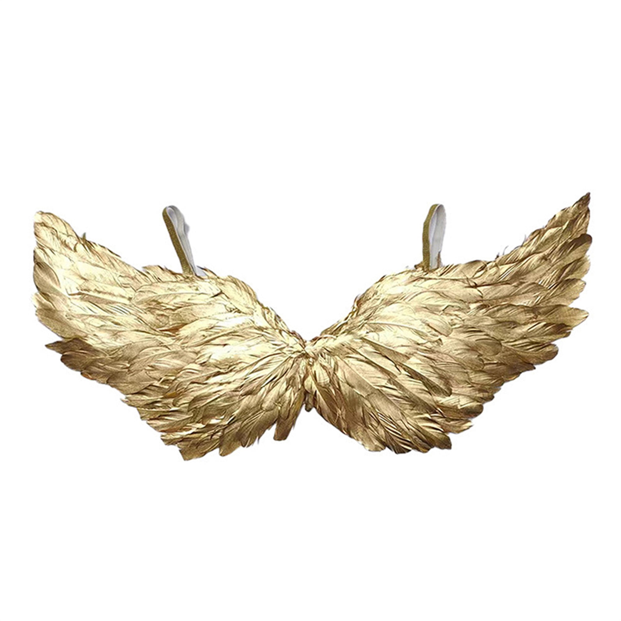 YiLvUst Angel Wings, Elegant Gold Feather Fairy Wings Clothes ...