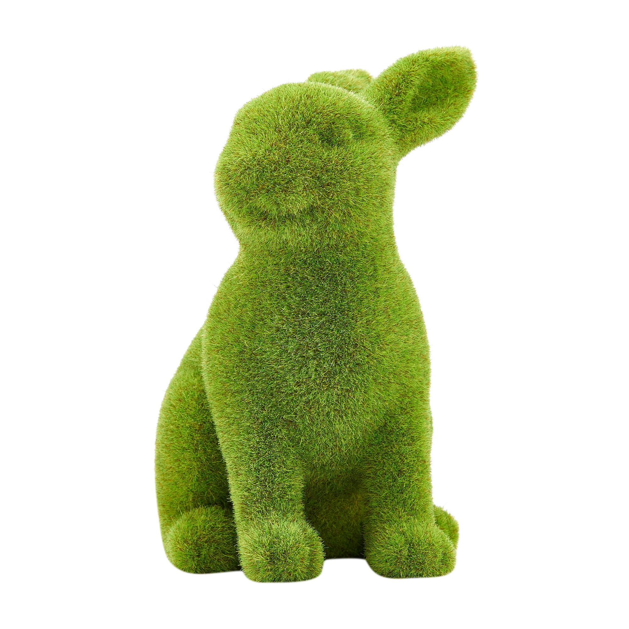 YiLvUst Easter Moss Rabbit Statue Artificial Turf Grass Bunny Sequin ...