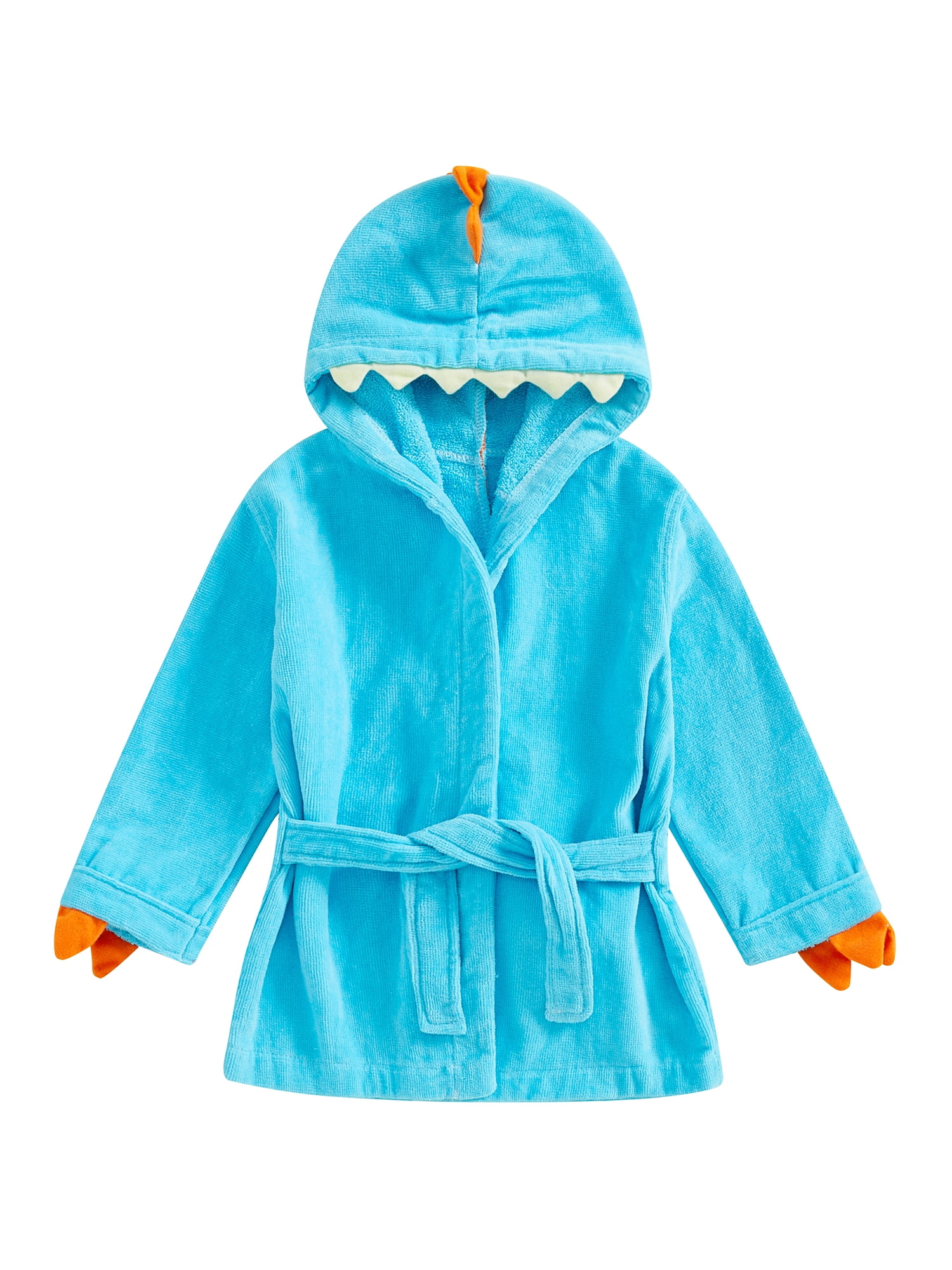 YiLvUst Kids Dinosaur Robe, Toddler Girls Long Sleeve Plush Bathrobes ...