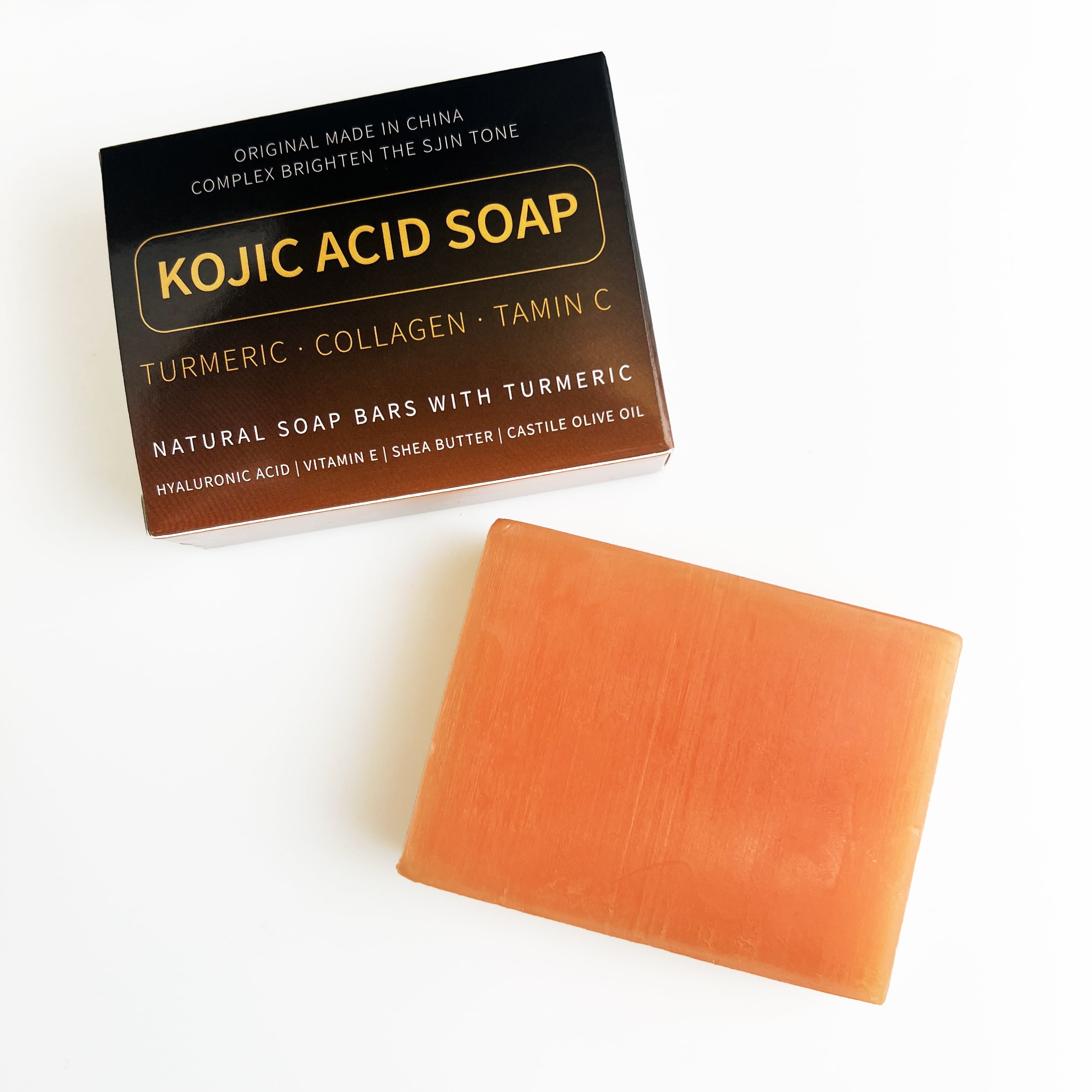YiQ RiC Kojic Acid Vitamin C and Retinol Soap Bars with Turmeric for ...