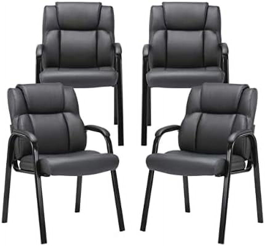 YiSHOP Leather Executive Desk Chair Side Reception Guest Chair with ...