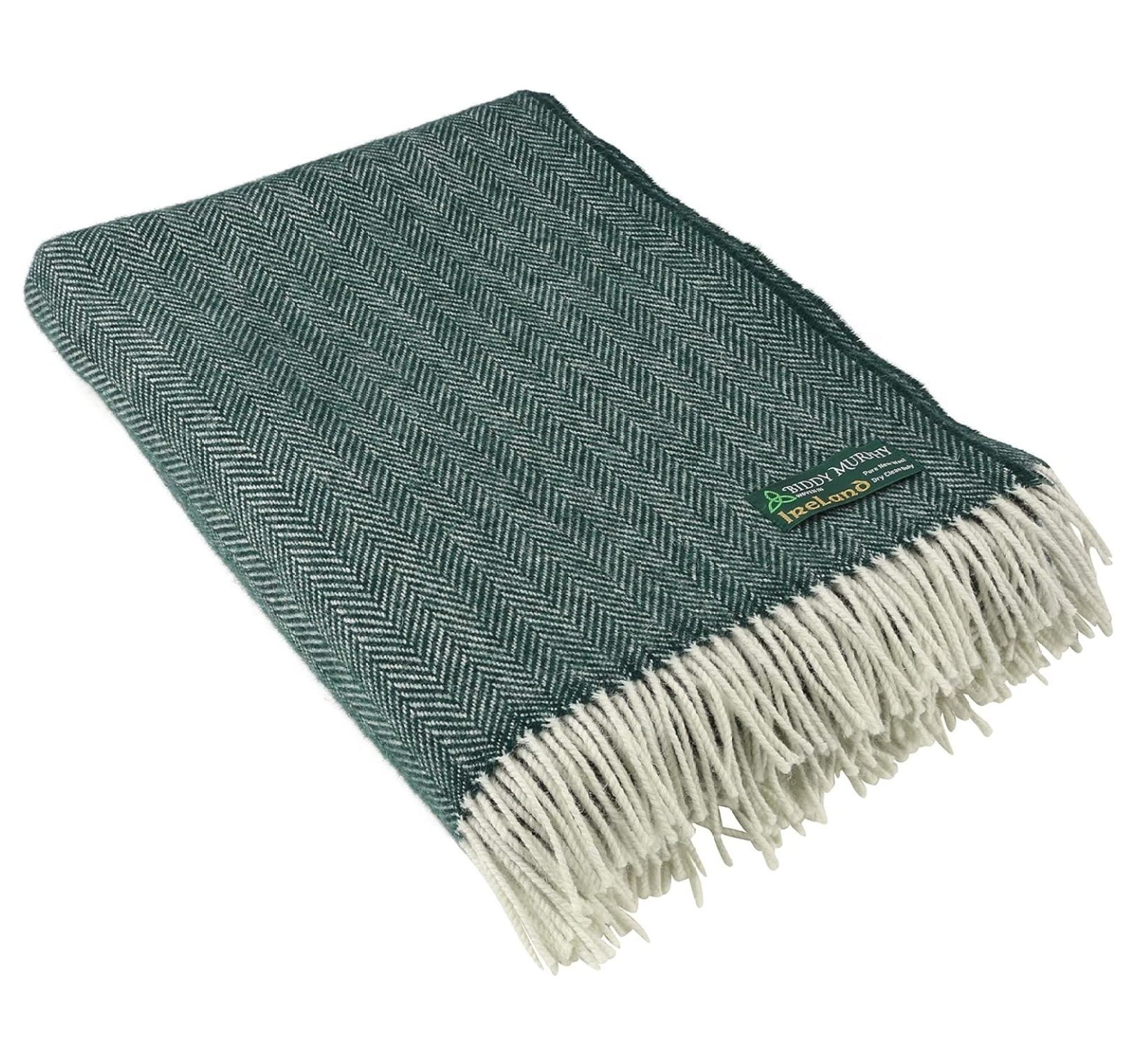 YiYan1 Irish Wool Throw Toss Blanket, 79" x 57" Inches, 3" Fringe ...