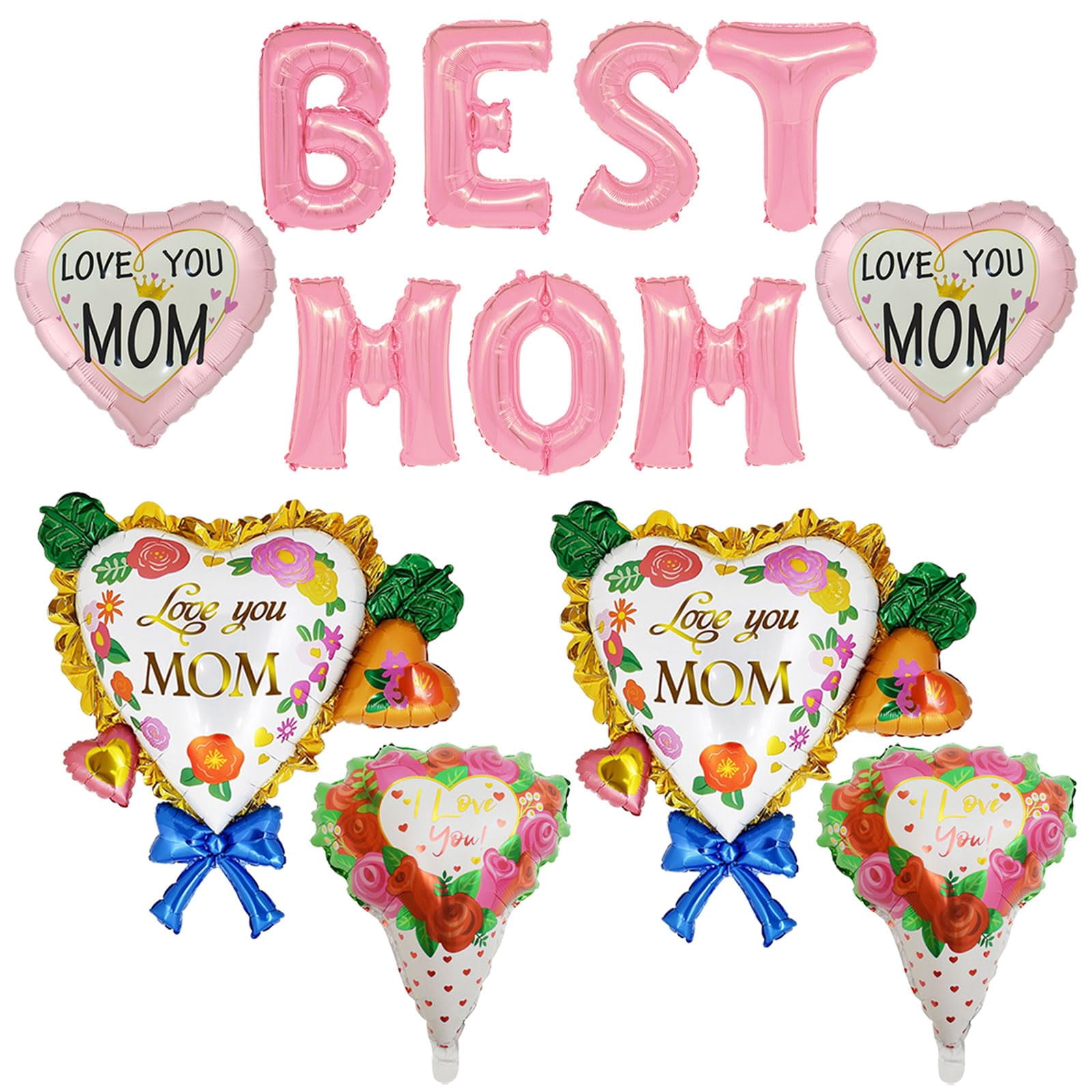 YiYou 13 Pcs Mothers SSF20 Day Balloons Mother's Day Party Supplies ...