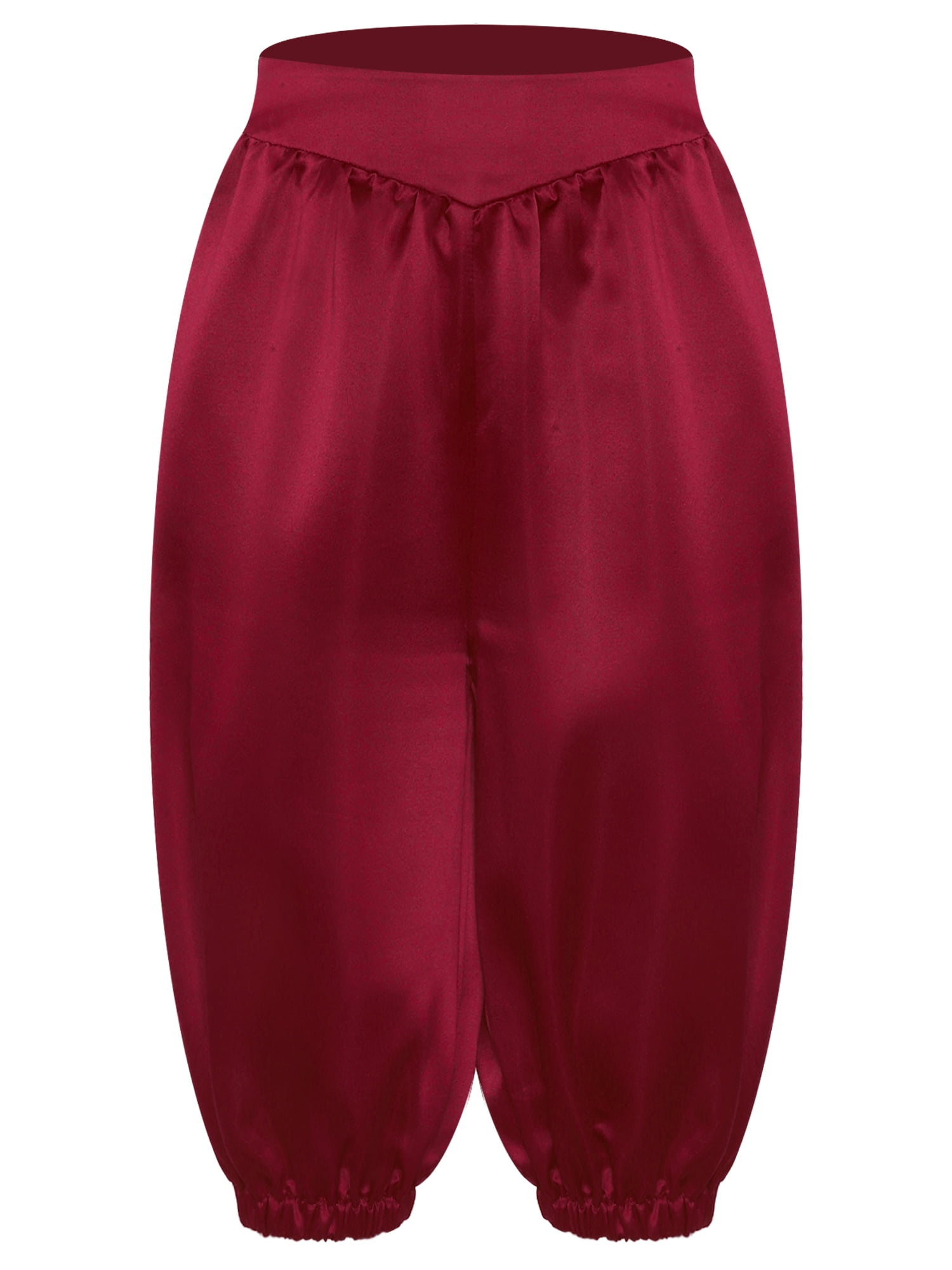 YiZYiF Boys Girls Medieval Capri Pants Solid Color High-rise Waist ...