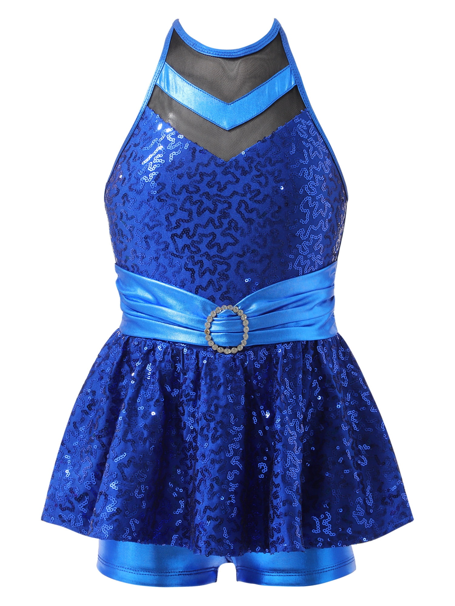 YiZYiF Girls Ballet Dance Leotard Dress Sequined Costume for Jazz Tap ...