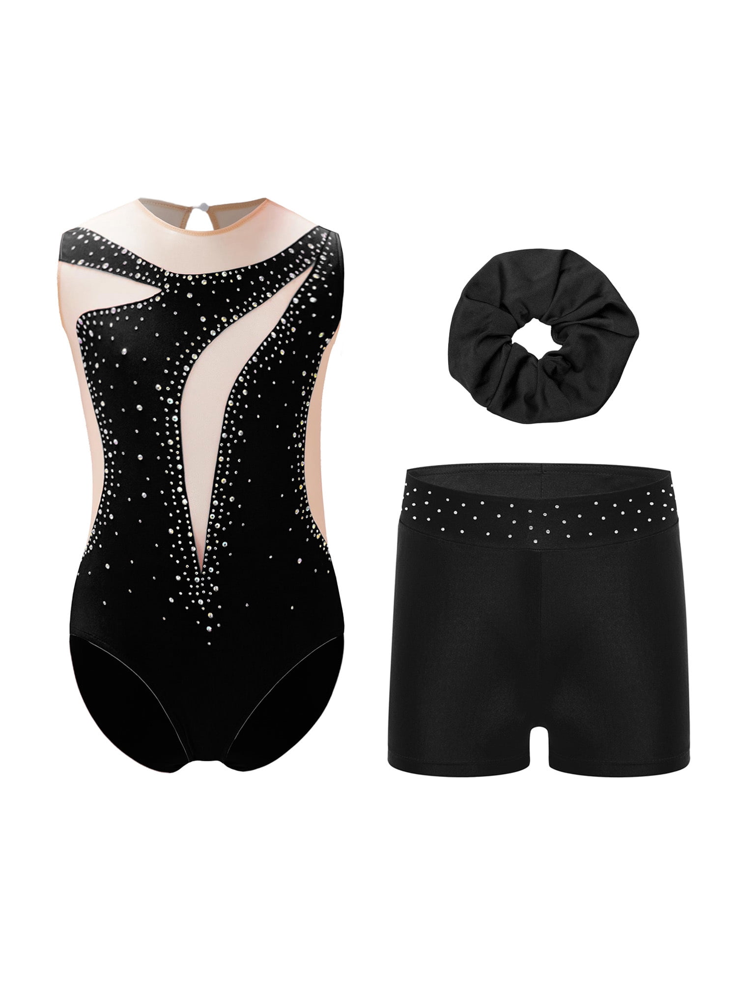 YiZYiF Girls Dance Figure Skating Performance Costume Gymnastic Ballet ...