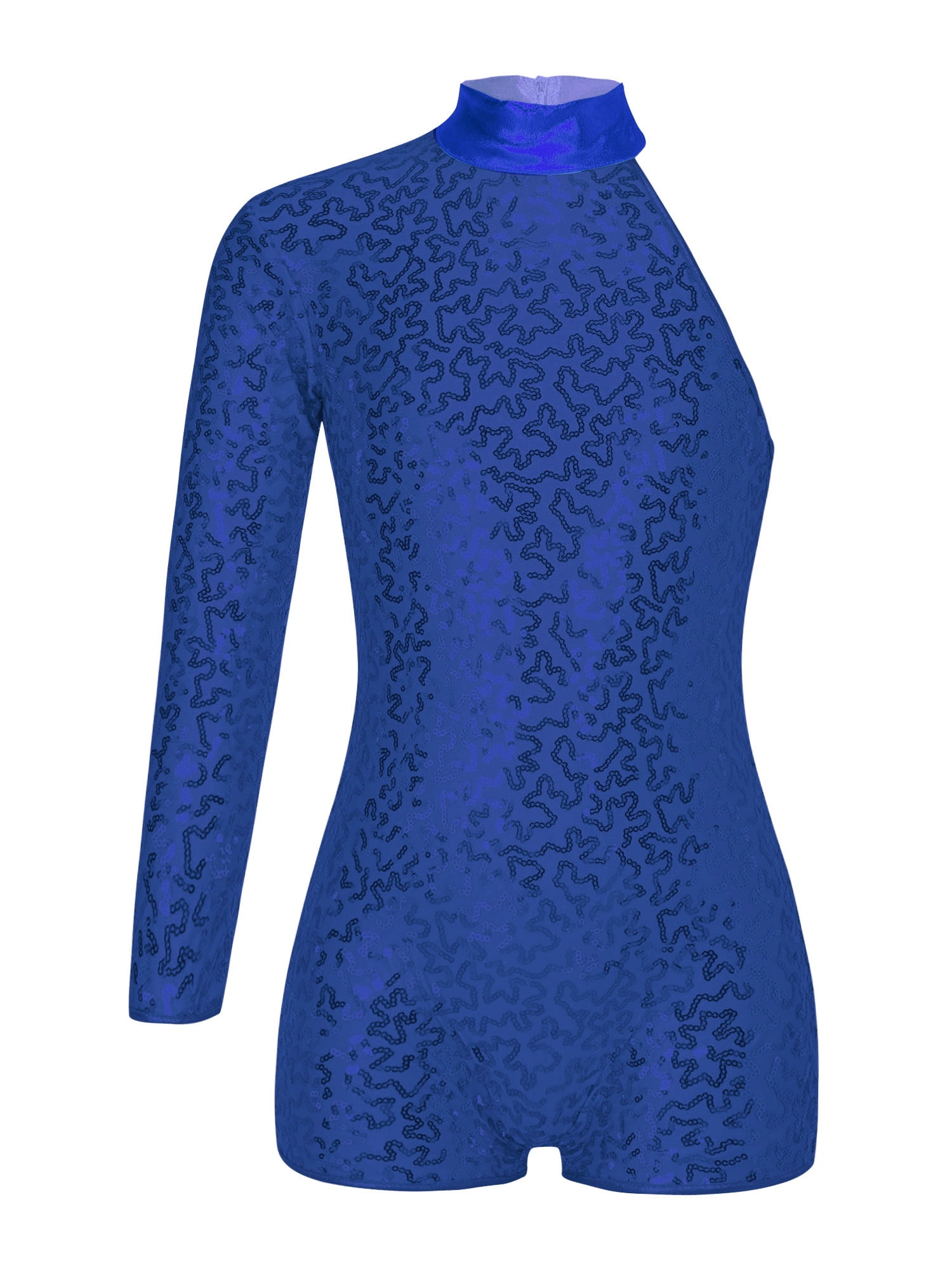 YiZYiF Girls Glitters Gymnastics Leotard One Shoulder Long Sleeve ...